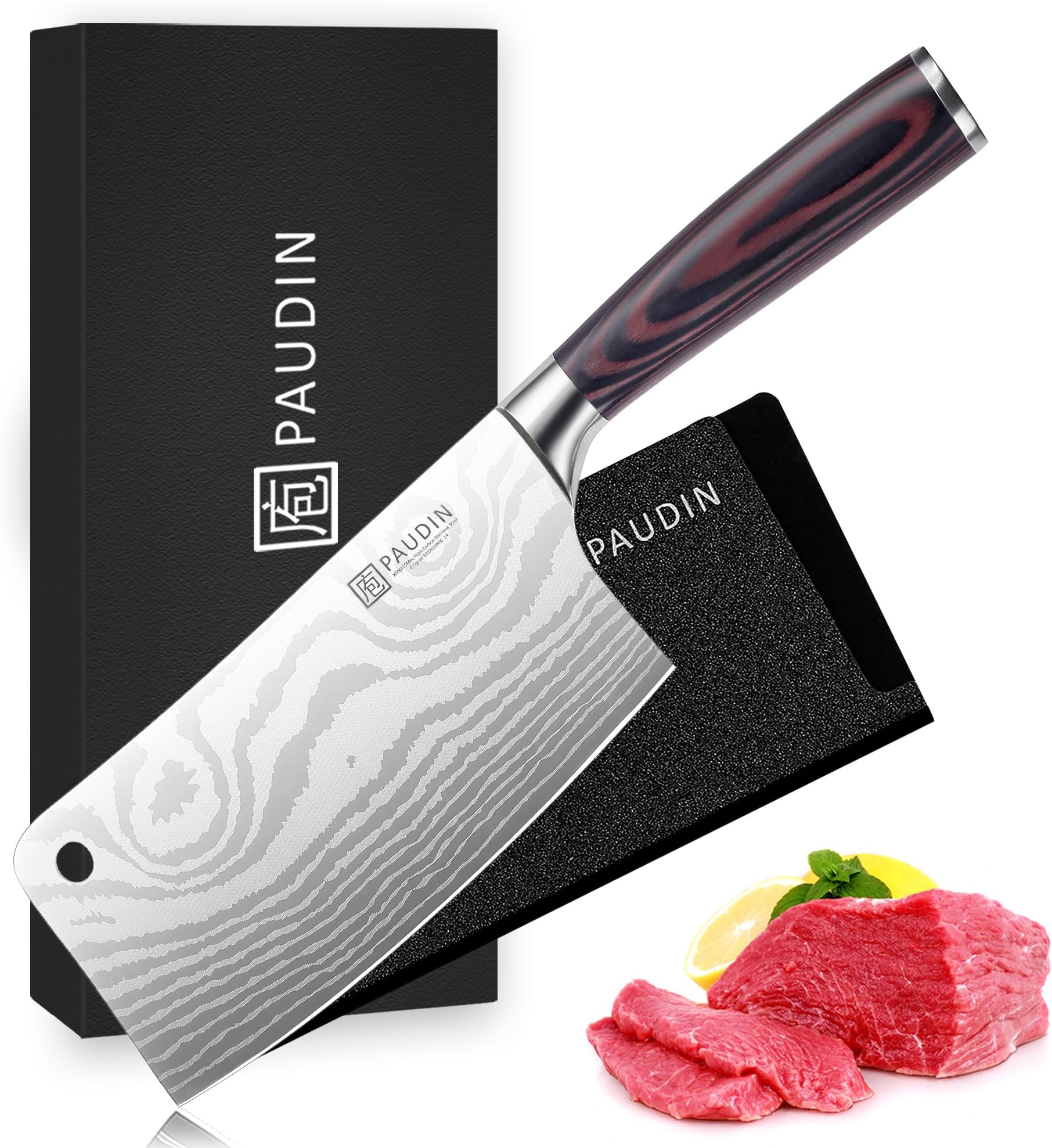 Amazon.com: Cutluxe Cleaver Knife - 7" Meat Cleaver, Butcher Knife for ...