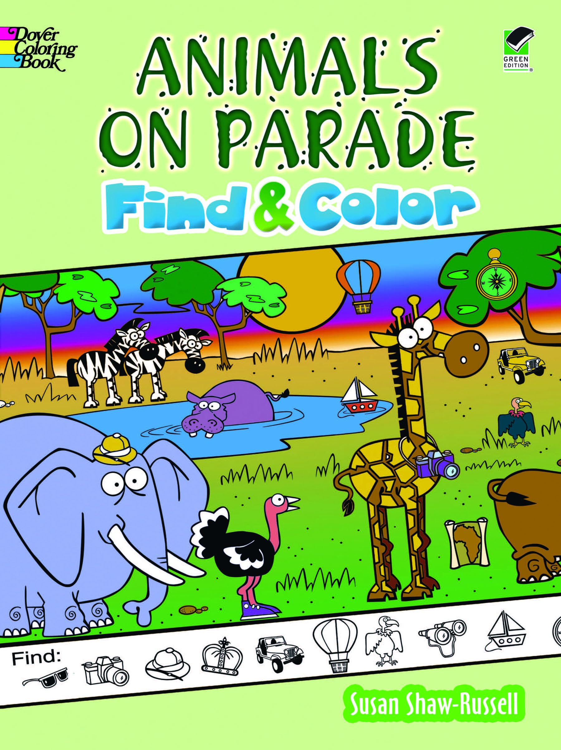 Animals on Parade Find and Color (Dover Kids Activity Books: Animals ...