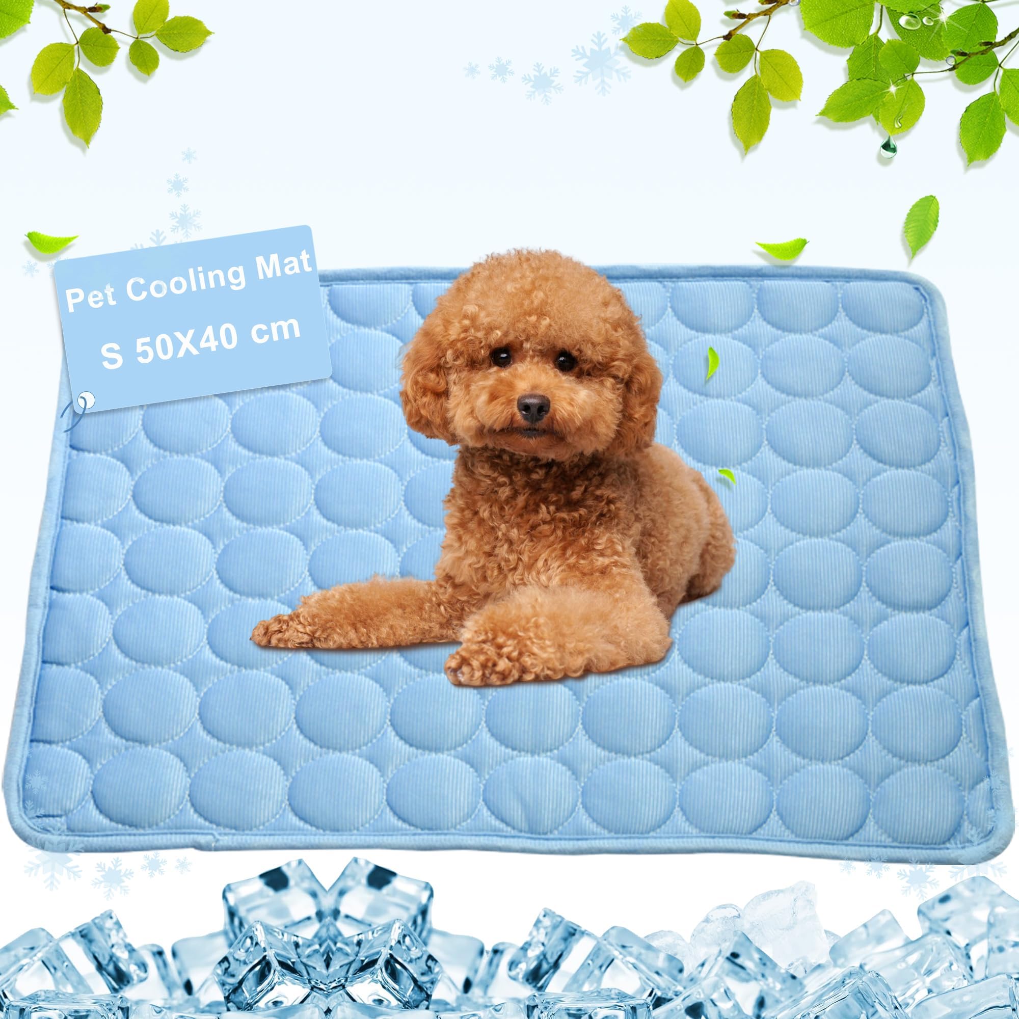 Pet Cooling Mat, Heat Relief Mat Dog Cooling Pad, Ice Silk Material ...