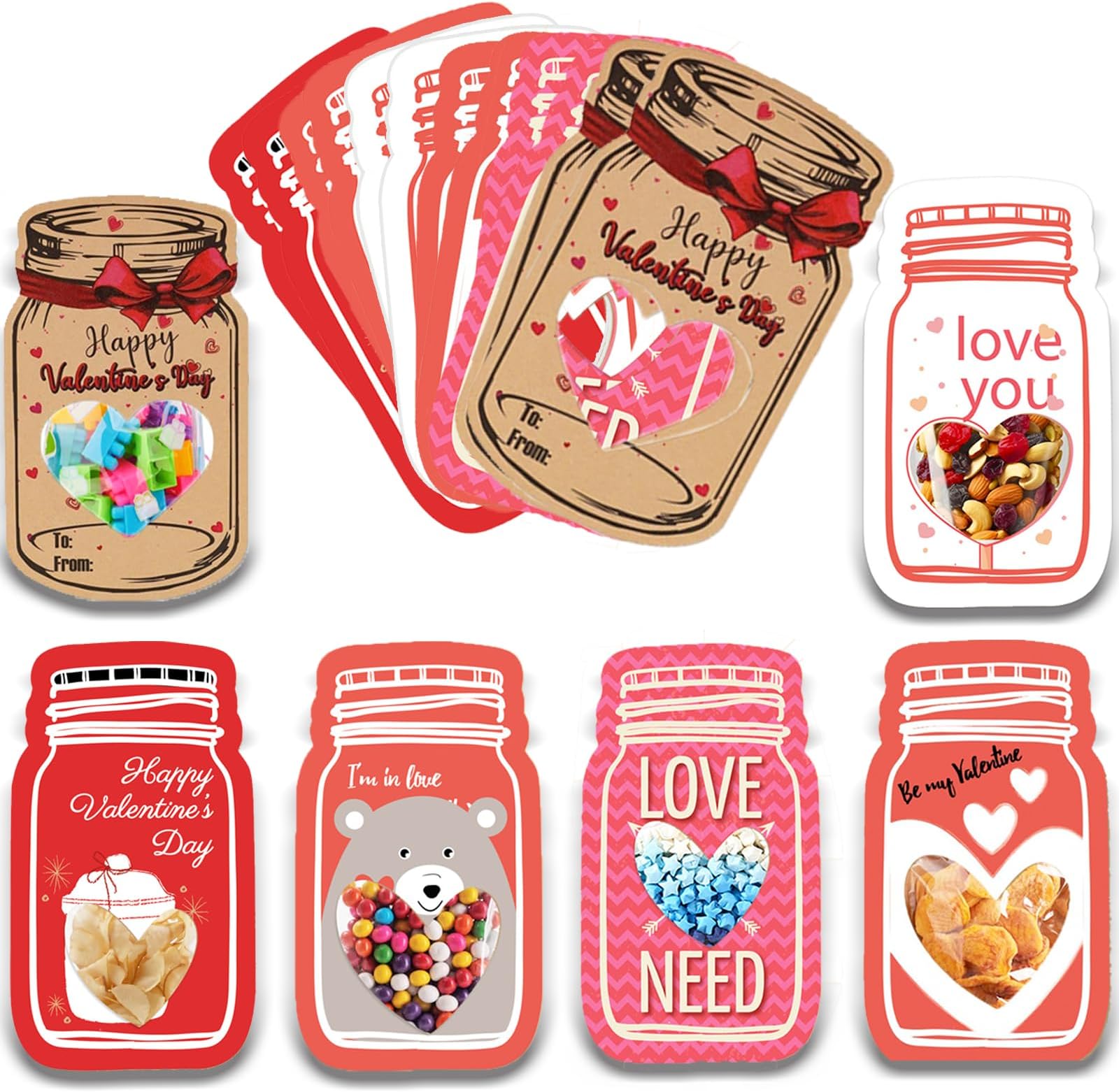 Amazon.com : HUYFGDYSA Valentines Day Cards for Kids, Kids Valentines ...