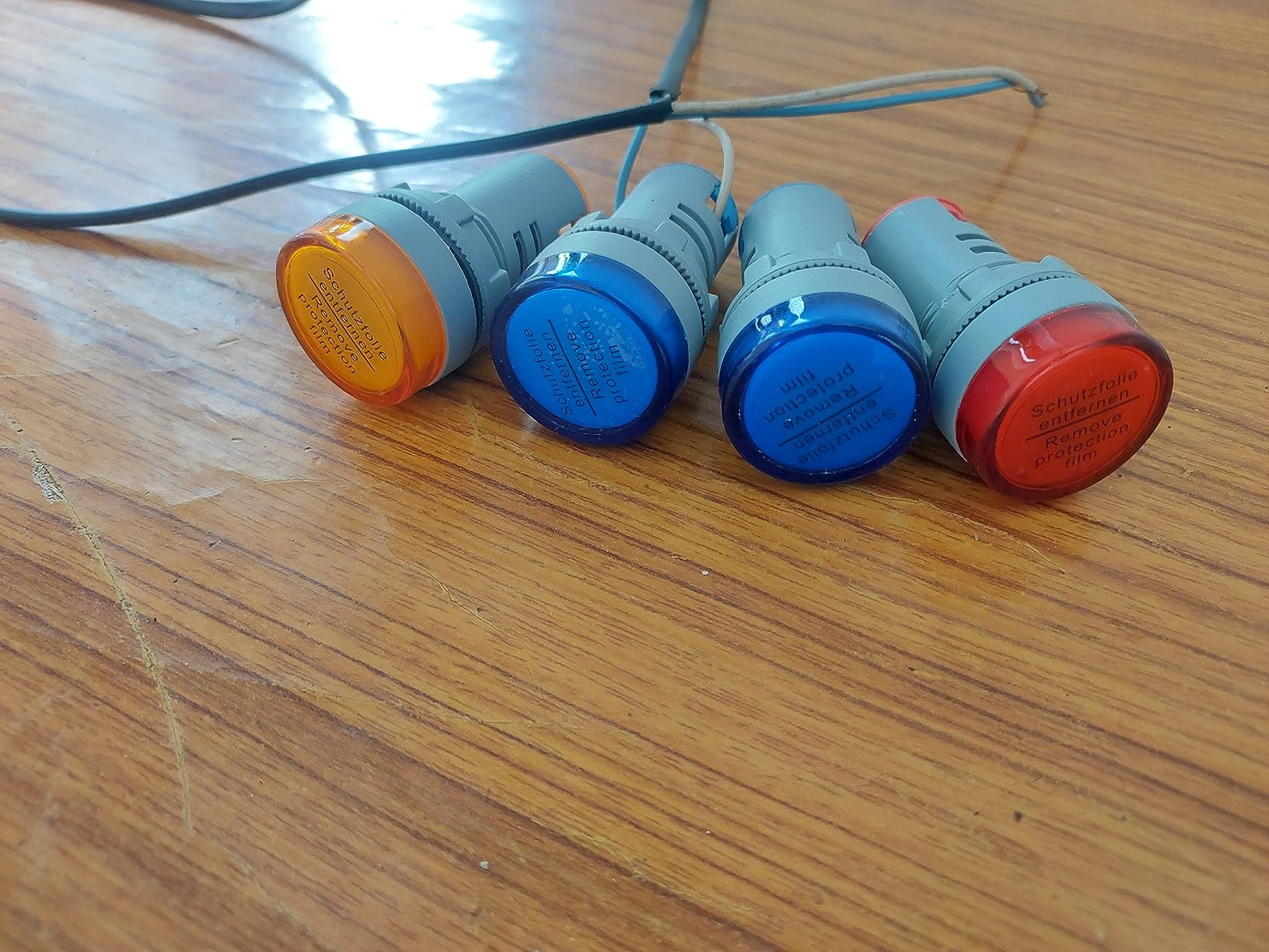 POWER Corded Electric Led Panel Indicator 230V 22Mm Plastic (1 Set Rgyb ...