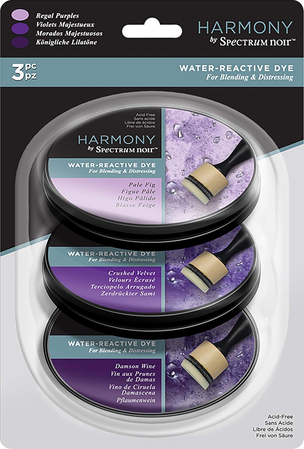 Amazon.com: Spectrum Noir Harmony 3PC (Regal Purples) Water Reactive ...