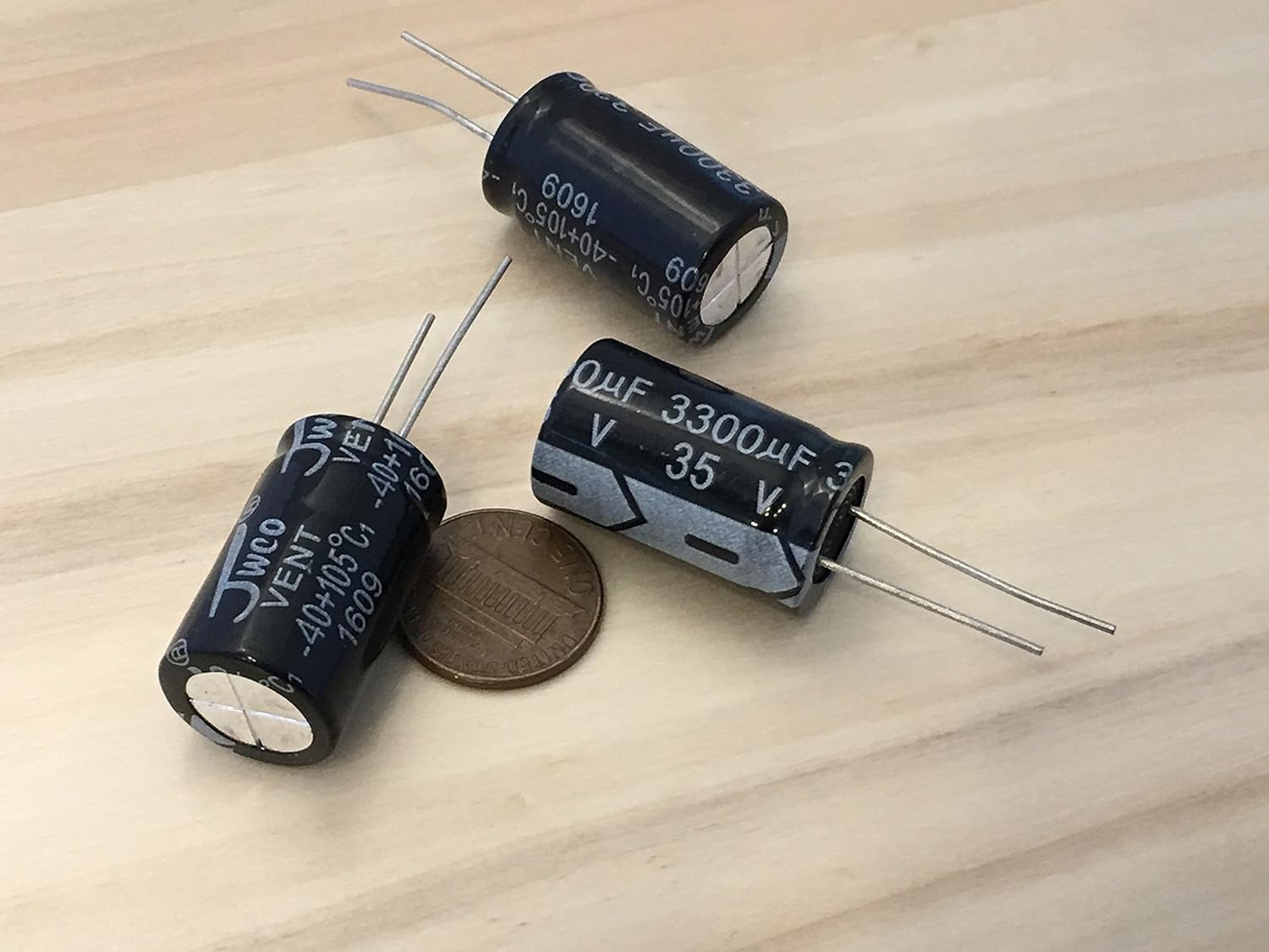 3 Pieces 3300uF 35V 16X30mm Electrolytic Capacitor Aluminum Radial C23 ...