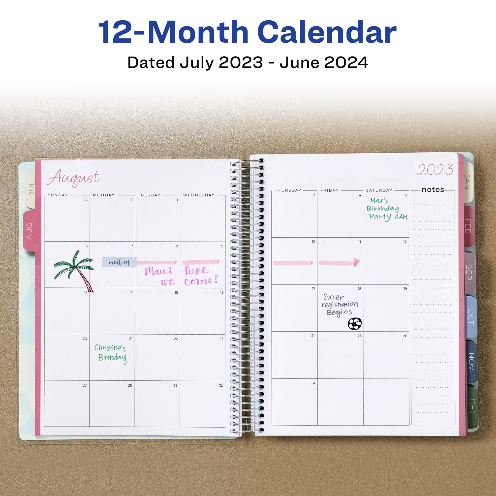 Snapklik.com : Avery Academic Planner, July 2023-June 2024 Monthly Tabs ...