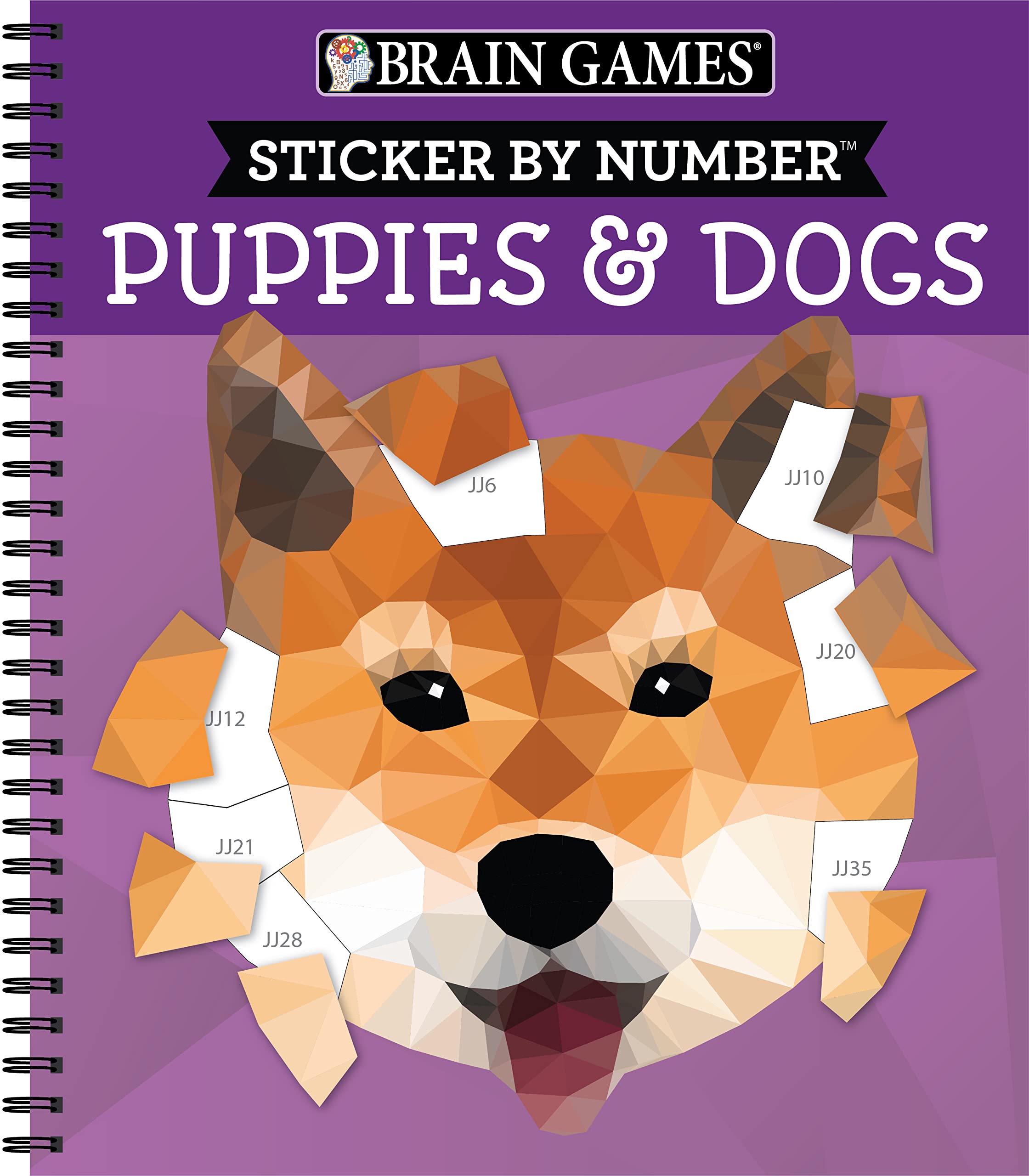 Snapklik.com : Brain Games - Sticker By Number: Puppies & Dogs - 2 ...