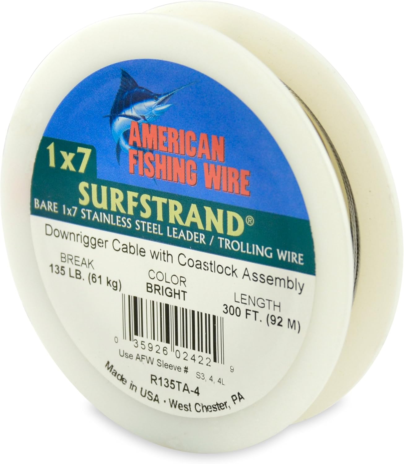 Amazon.com : American Fishing Wire Surfstrand 1x7 Stainless Steel ...
