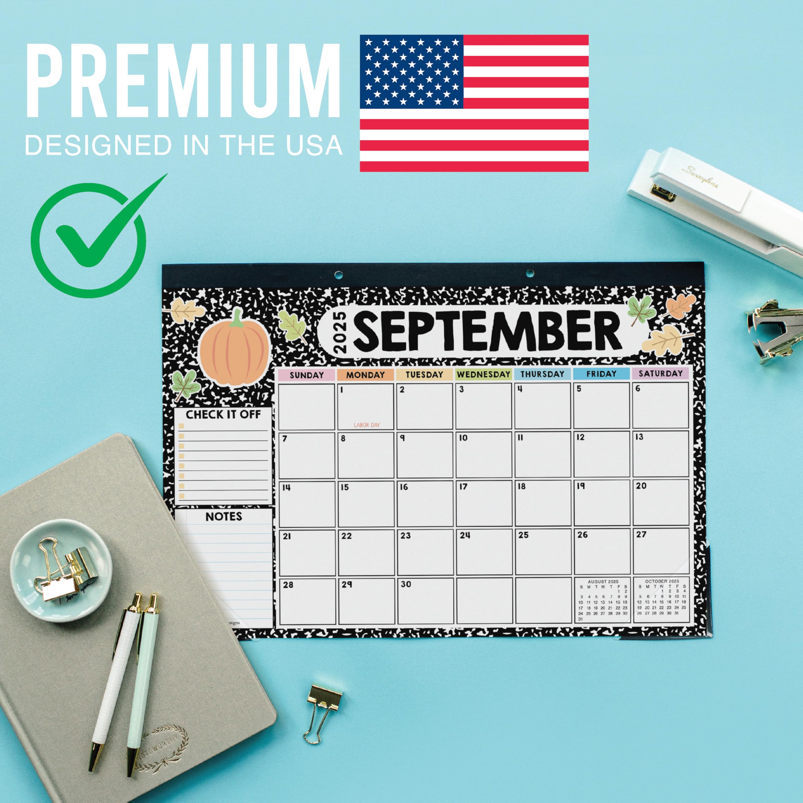 Snapklik.com : Hadley Designs Teacher Desk Calendar 2025-2026 18-Month ...