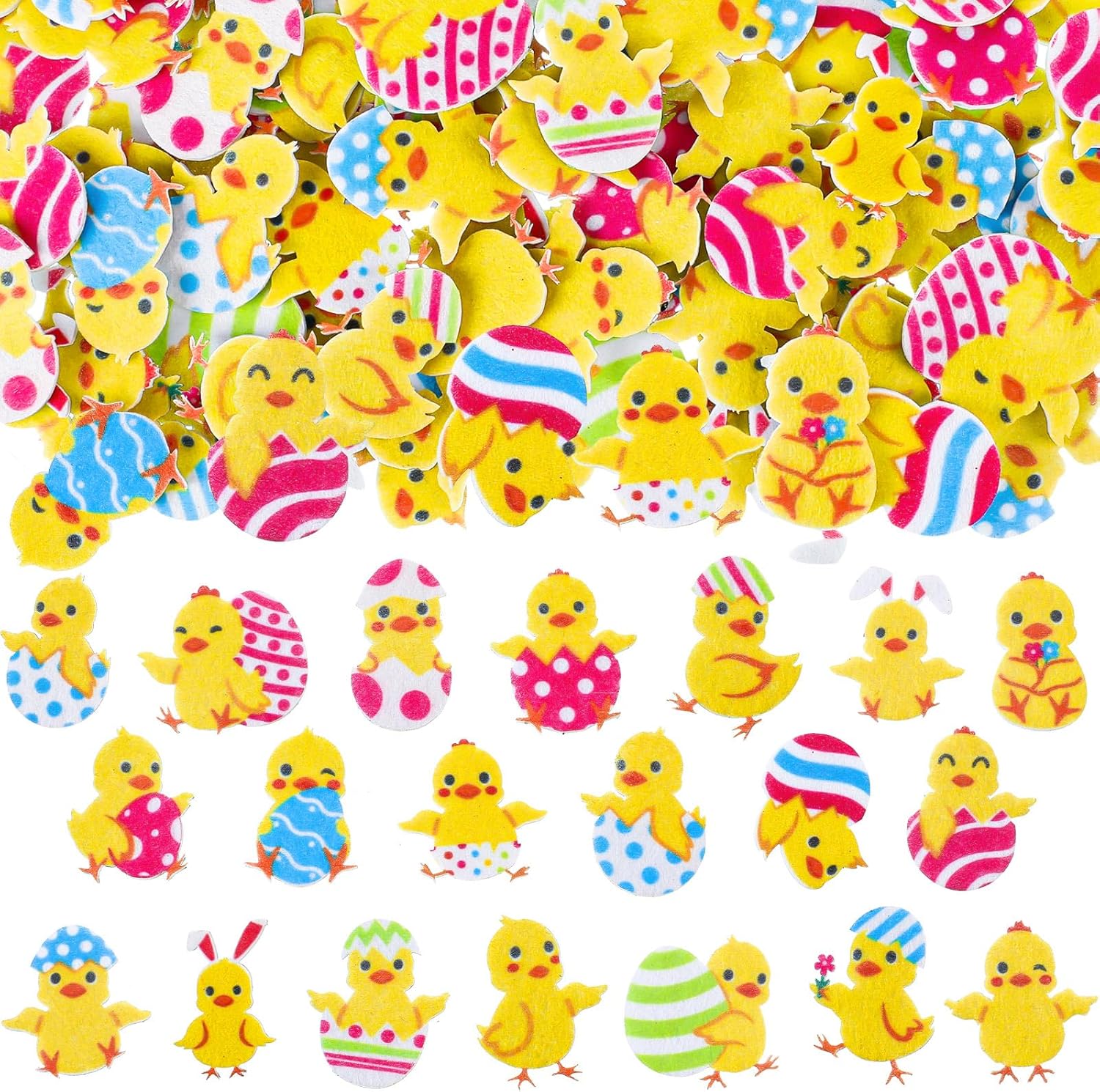 Amazon.com: Engrowtic 200 Pcs Easter Chick Felt Stickers, Felt Mini ...