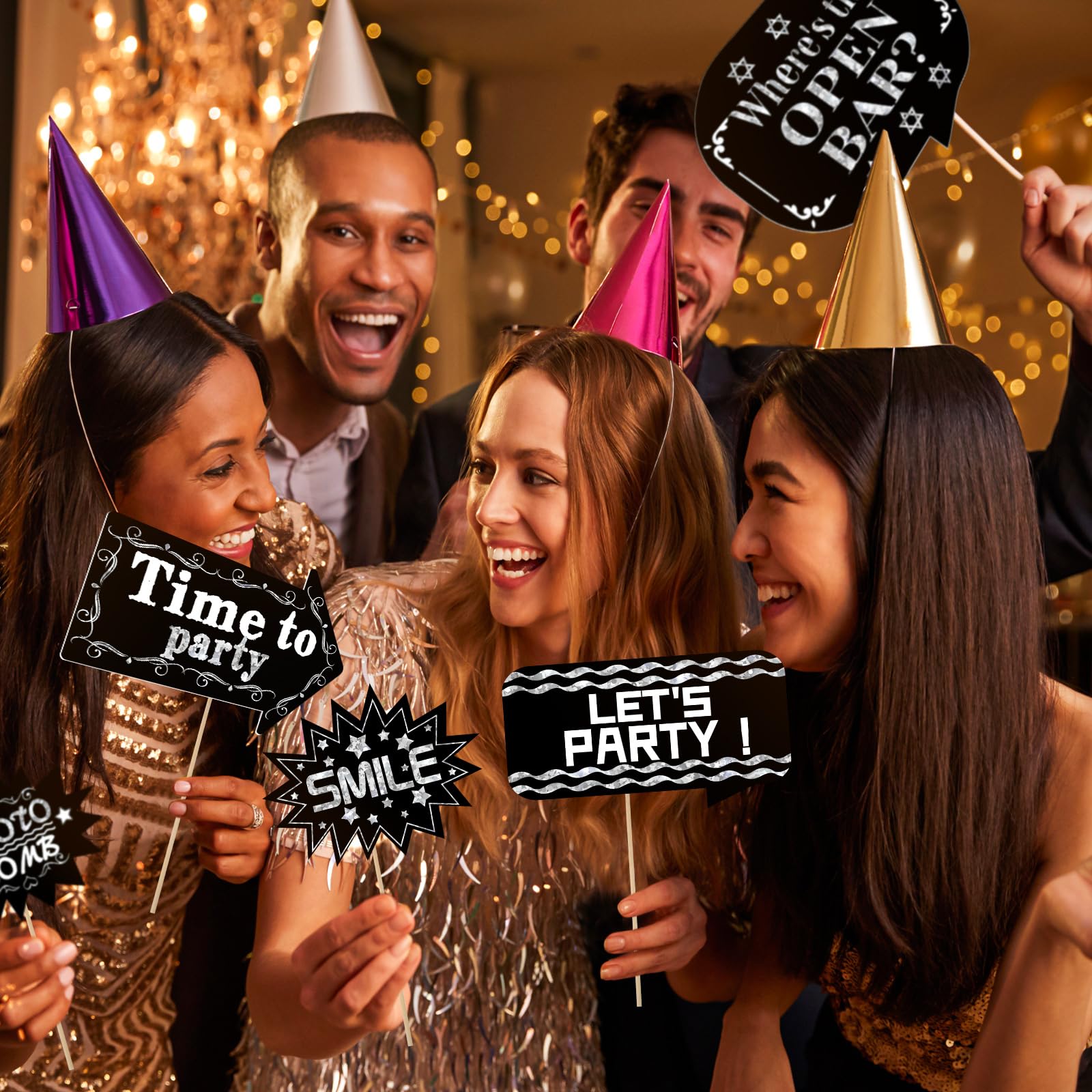 Cheesy Smile Photo Booth Prop Big Dot Of Happiness Funny Nighttime