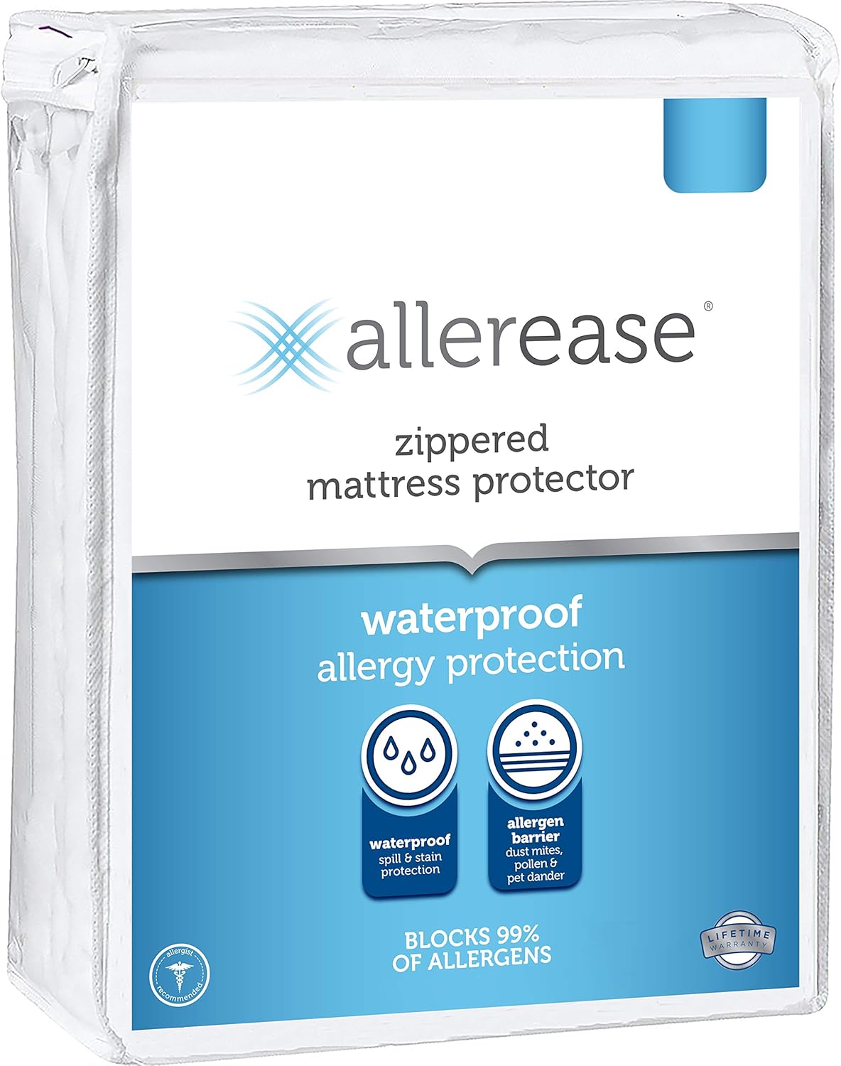 Amazon.com: AllerEase Waterproof Mattress Protector- Queen Size ...