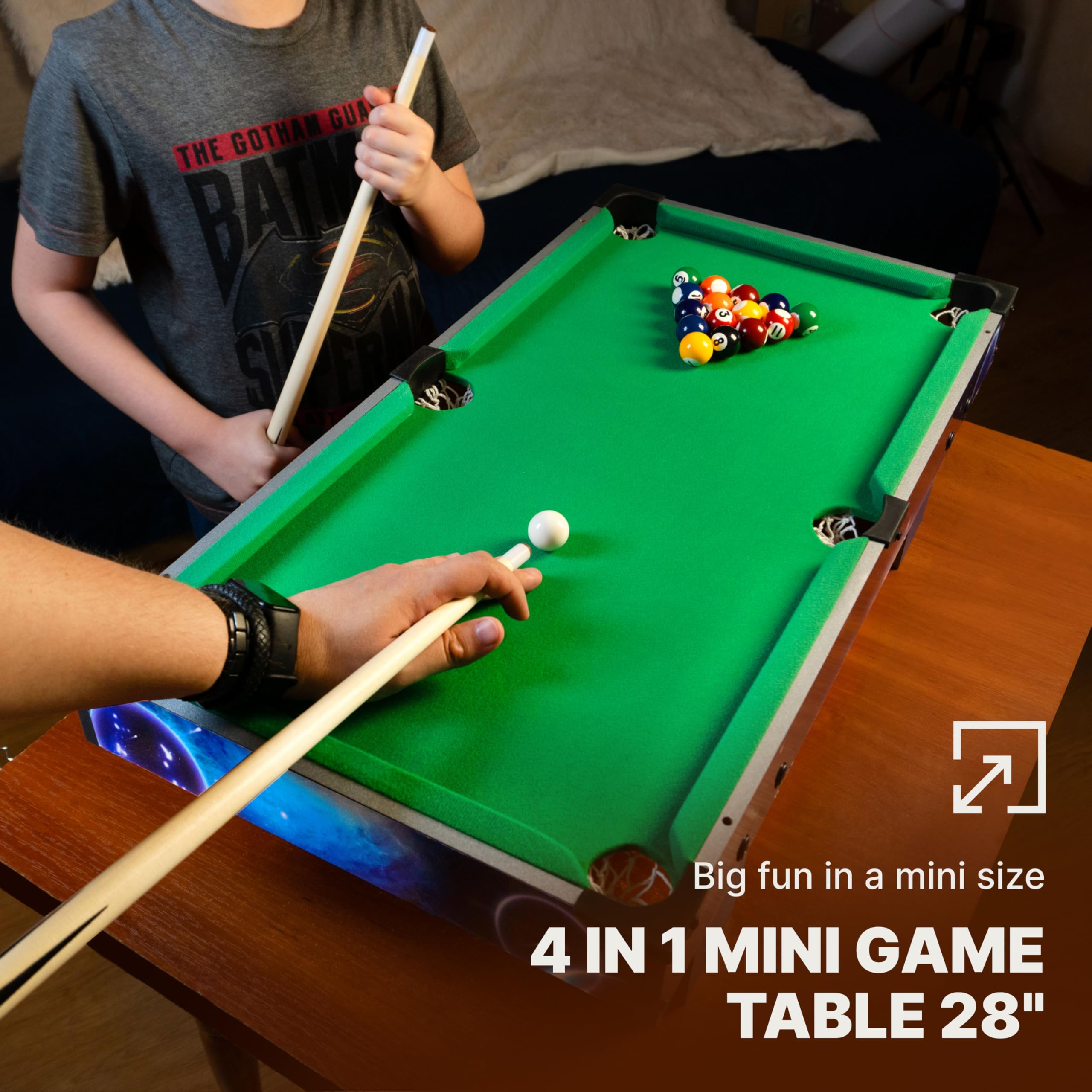 Snapklik.com : 4 In 1 Mini Game Table 28" Multi Game Table For Adults ...