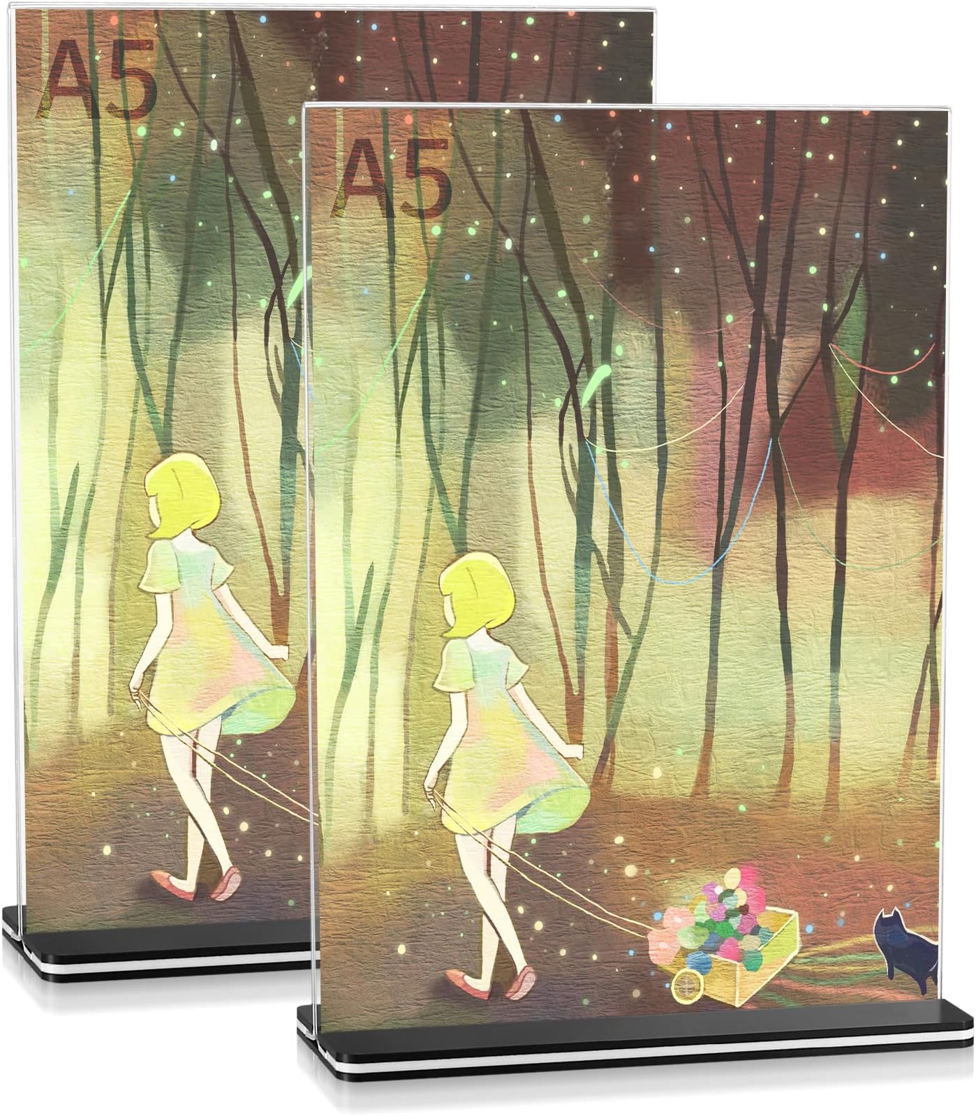 Amazon.com : woshilaoDS 2 Pcs Clear Acrylic Sign Holders, A5 Size Table ...