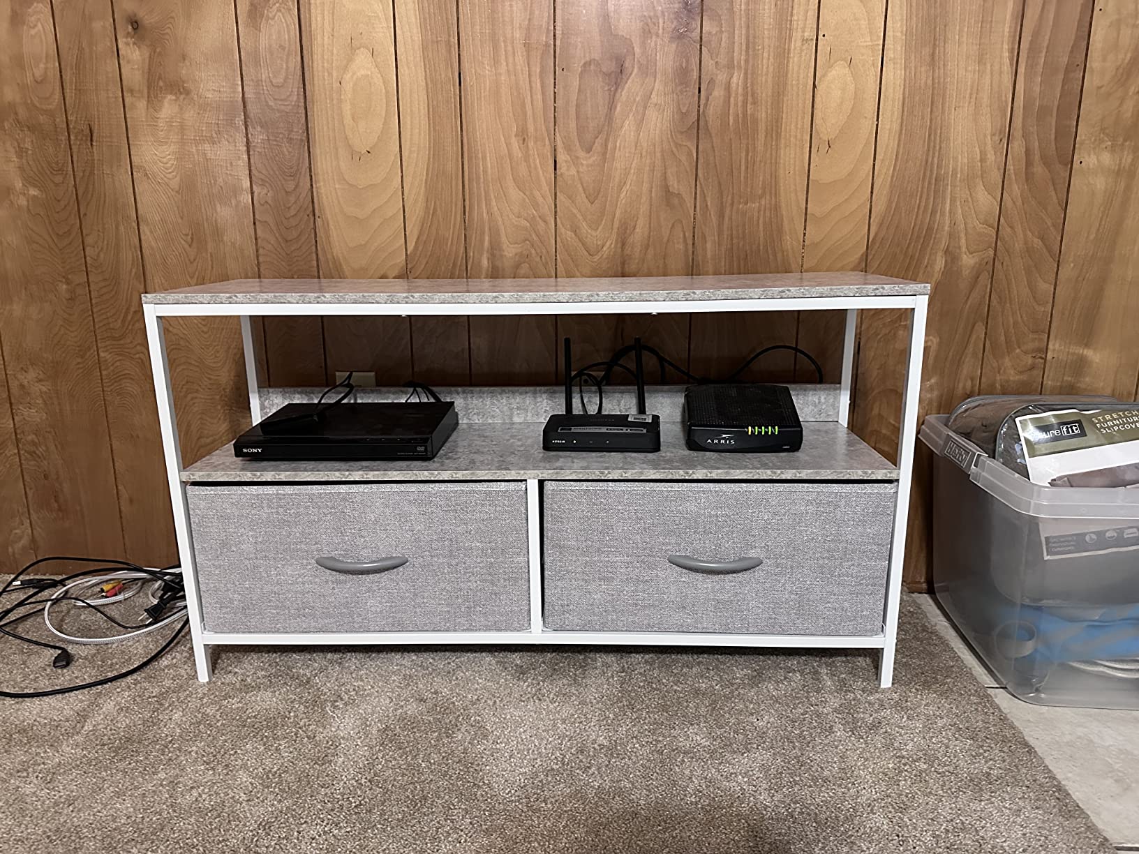 $13/mo - Finance Sorbus TV Stand Dresser with 2 Faux Wood Drawers ...