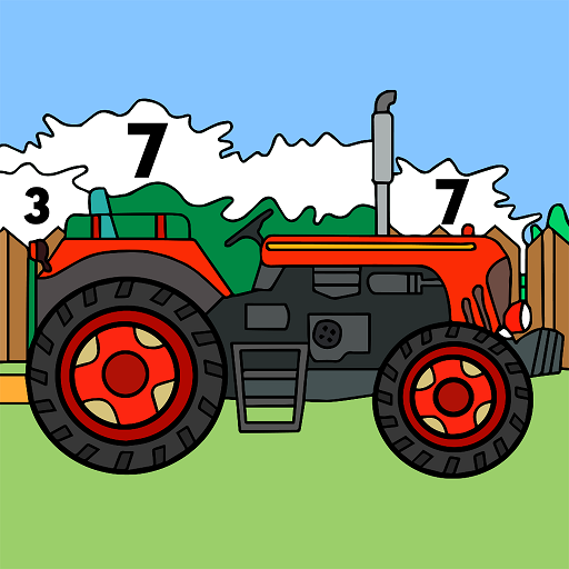 Aplicación Tractors Color By Number Book - Vehicles Coloring Game en ...