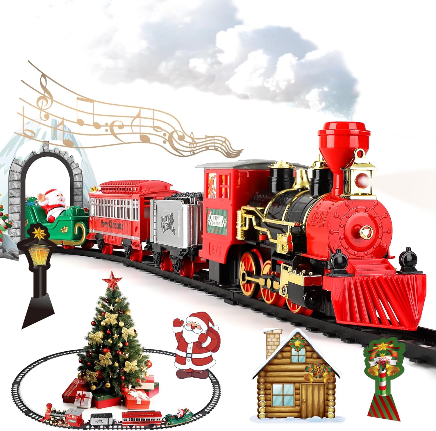 Amazon.com: Austraes Train Set Kids Electric Train Set, Toy Train with ...