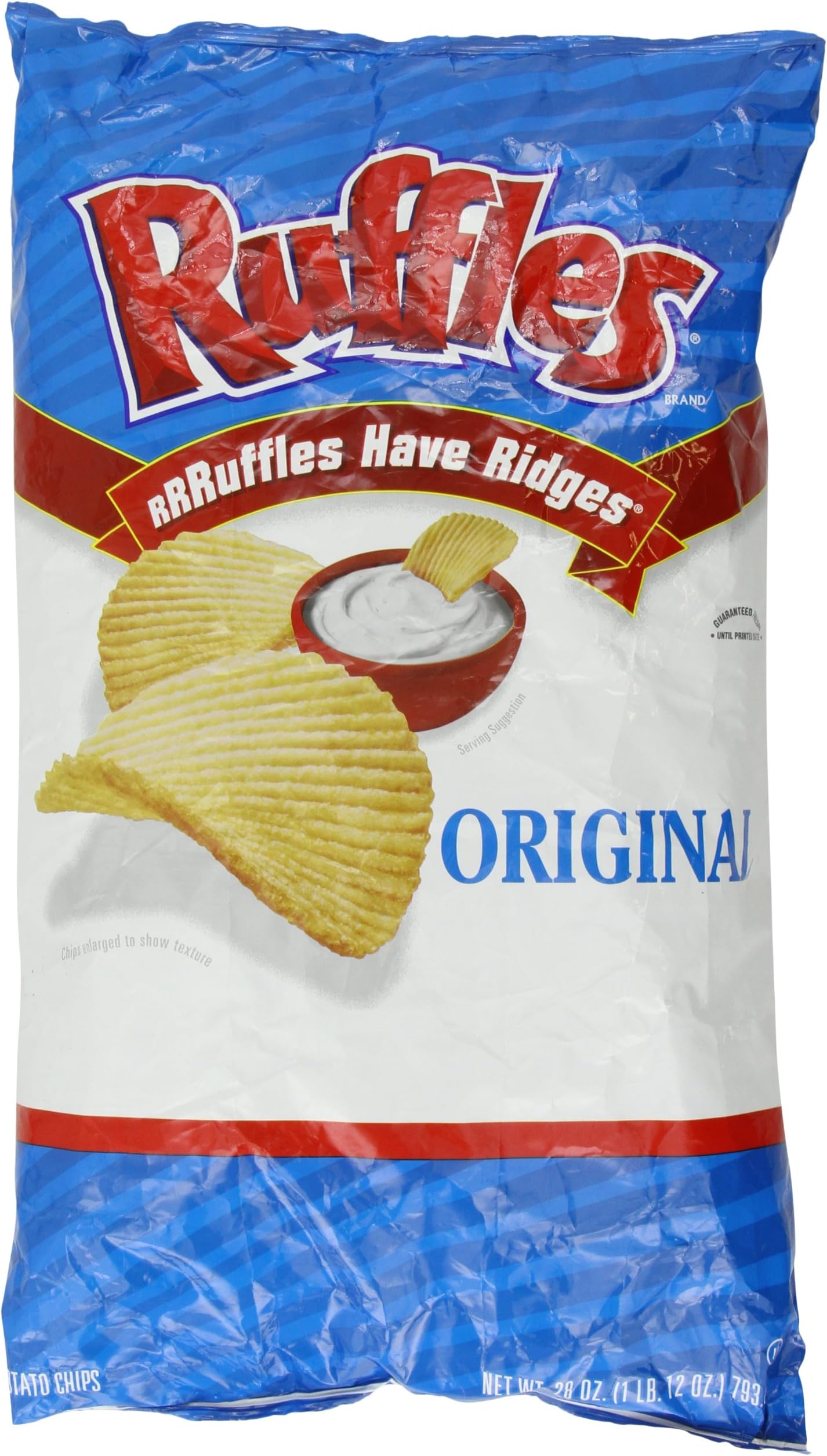 Amazon.com: Frito Lays Ruffles Chips, Party Size, 28 Ounce