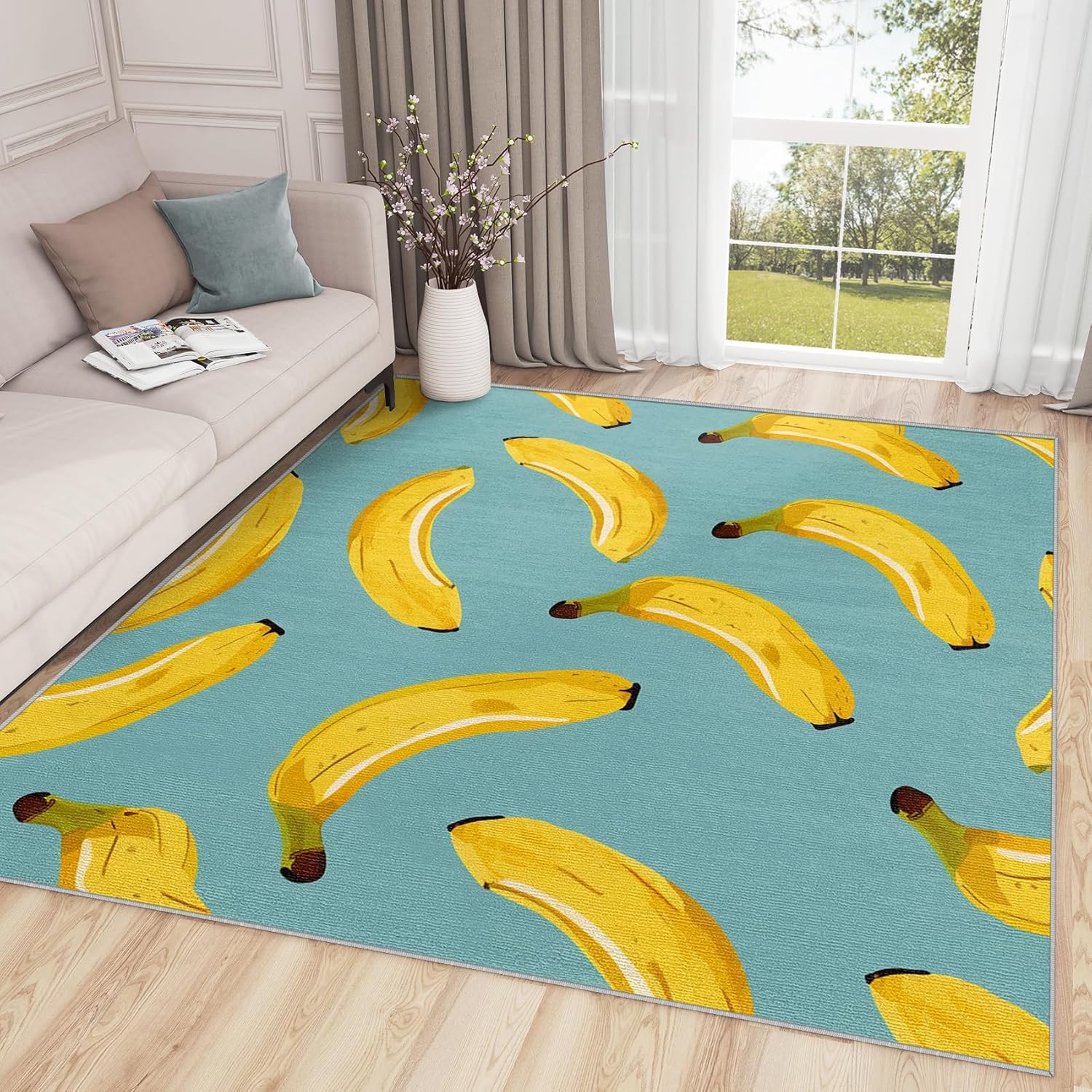Amazon.com: SherAvant Banana Rug for Bedroom - 4x5 Rug - Banana Rug ...