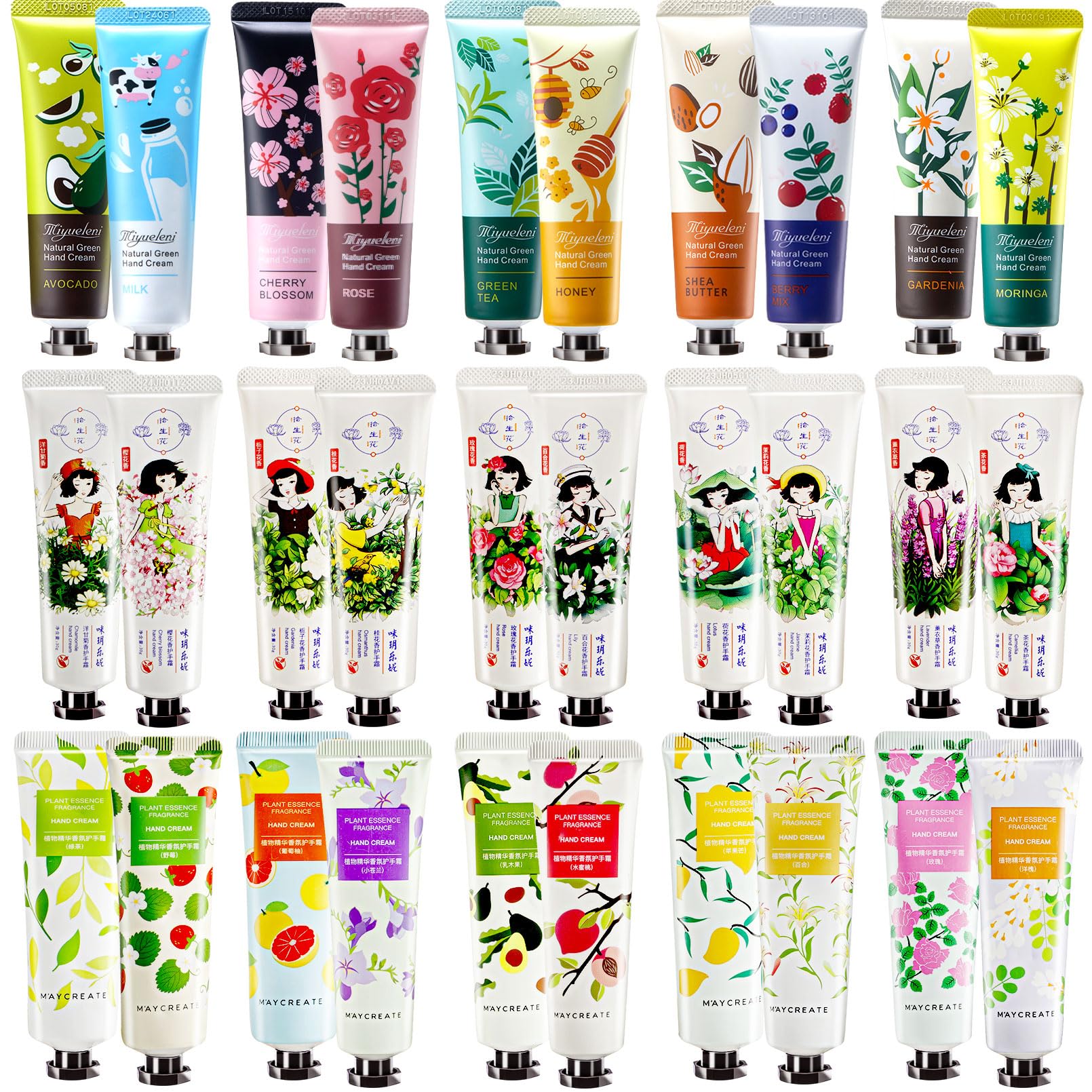 Amazon.com : PLMMOUT 30 Pack Hand Cream Gift Set,Natural Plant ...