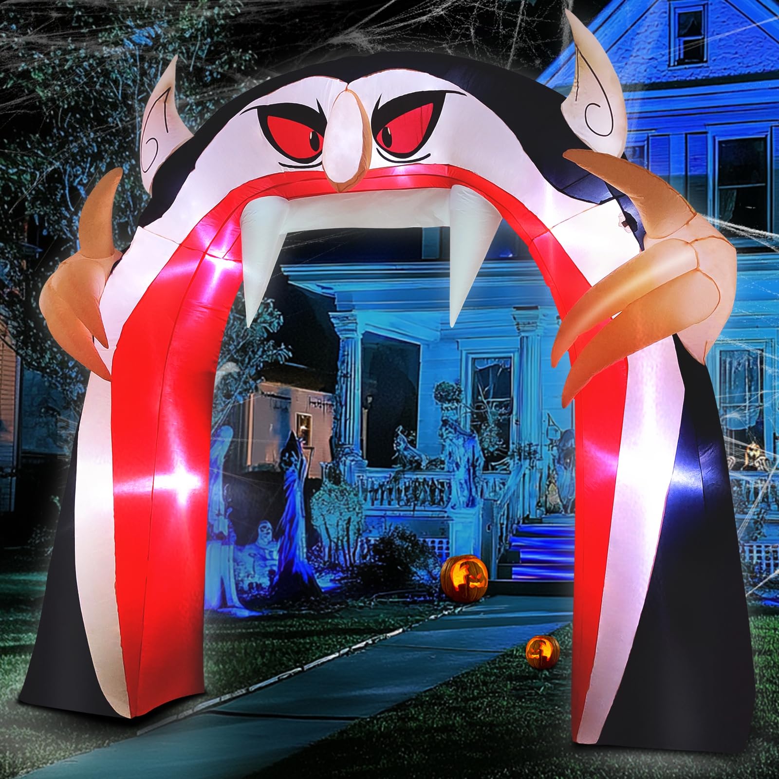 Amazon.com: TURNMEON 8 Feet Giant Halloween Inflatables Vampire Archway ...