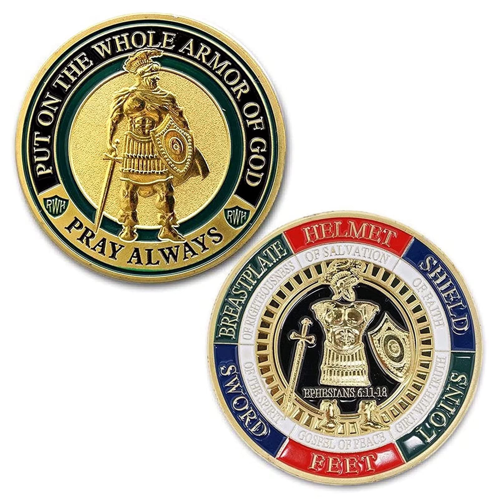 Piaohaoarmor Of God Challenge Coin Prayer Commemorative Collector Coin ...