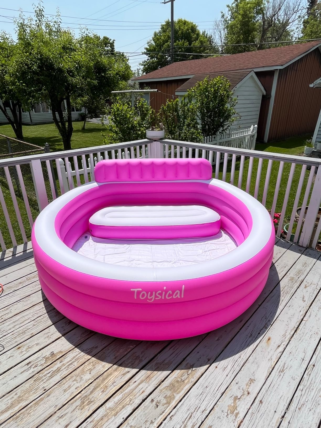 $12/mo - Finance Toysical Round Lounge Inflatable Pool with Seats and ...