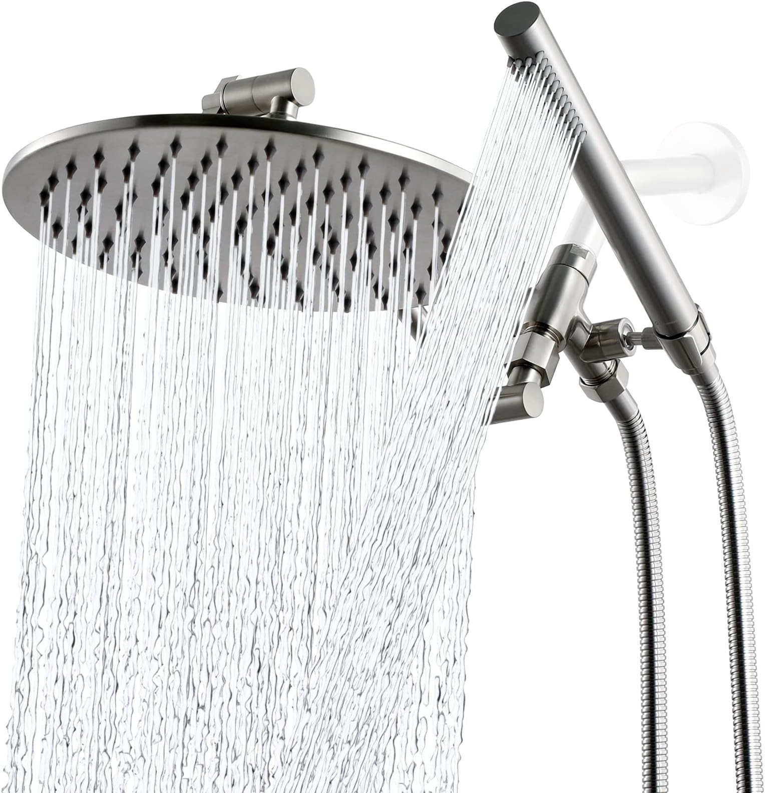 10" Rain Shower Head with Handheld Spray Combo, 11 inch Adjustable ...
