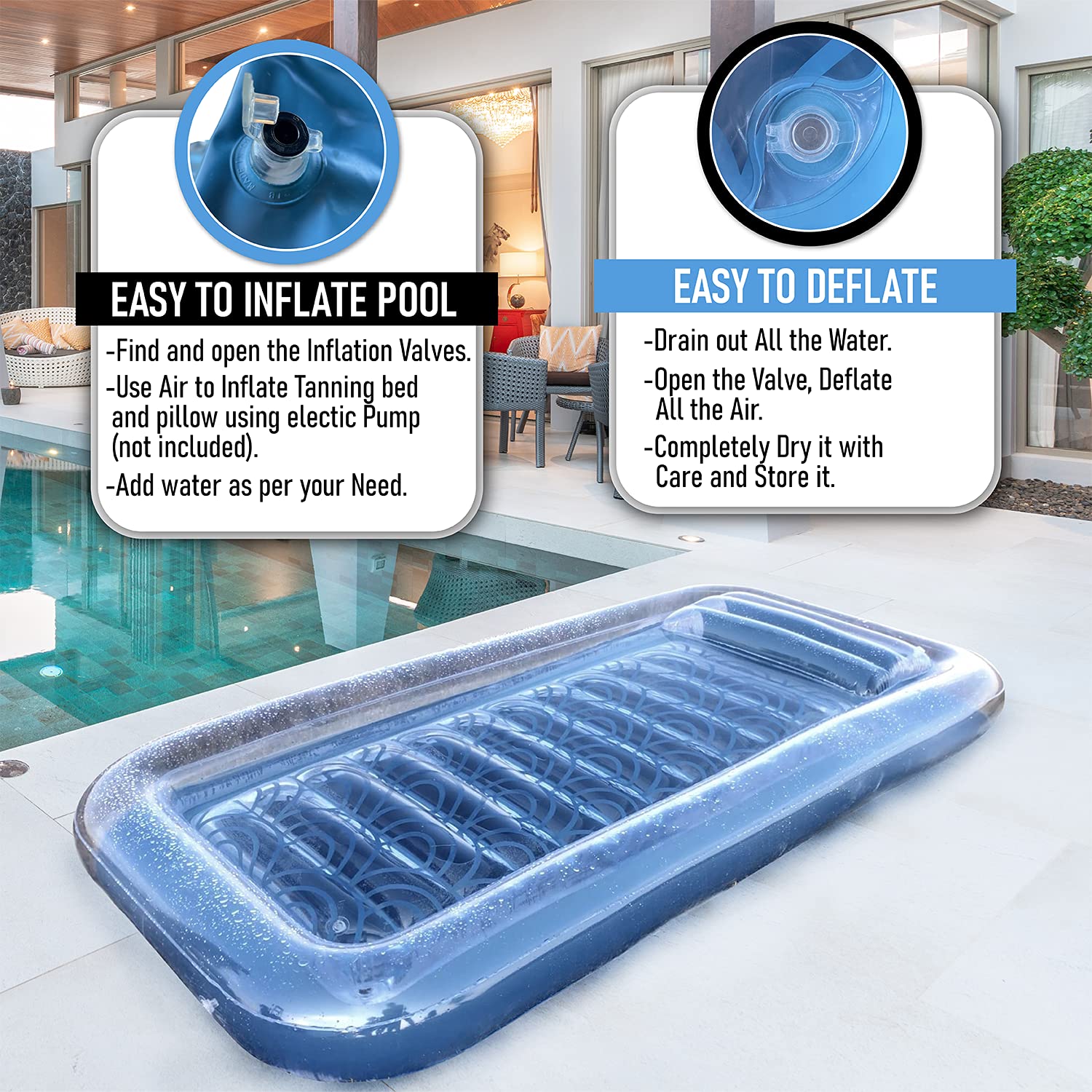 Buy Inflatable Adult Tanning Pool I Suntan Tub – Outdoor Lounge Pool I ...