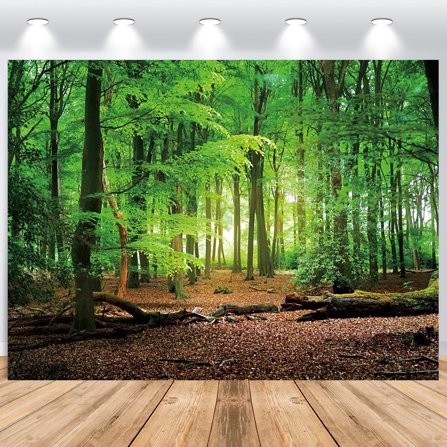 ASDCXZ Forest Backdrop 3x2.5m, Spring Green Woodland Jungle Camping ...