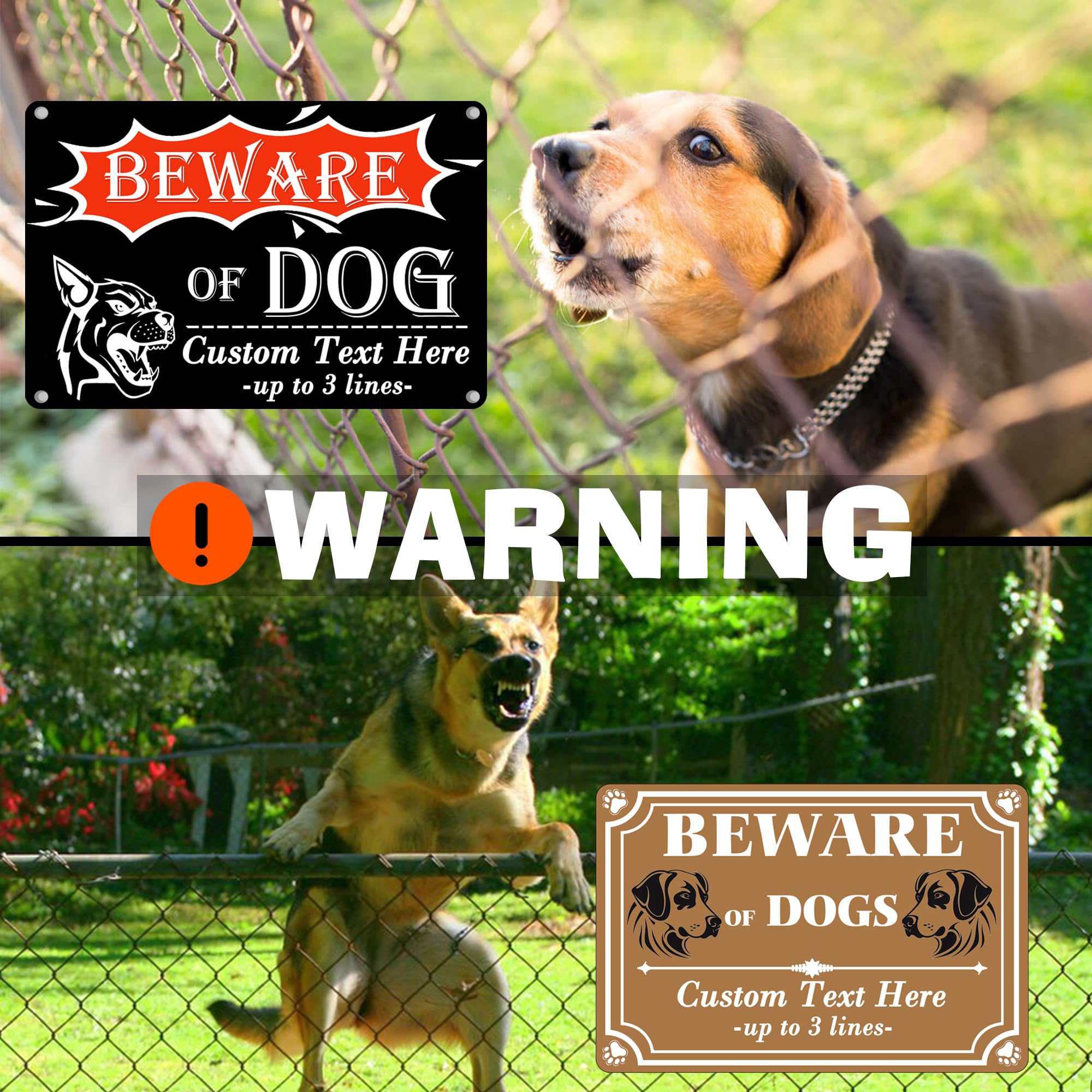 Custom Dog Warning Signs Warning Bad Dog Sign, SKU: S2 4006