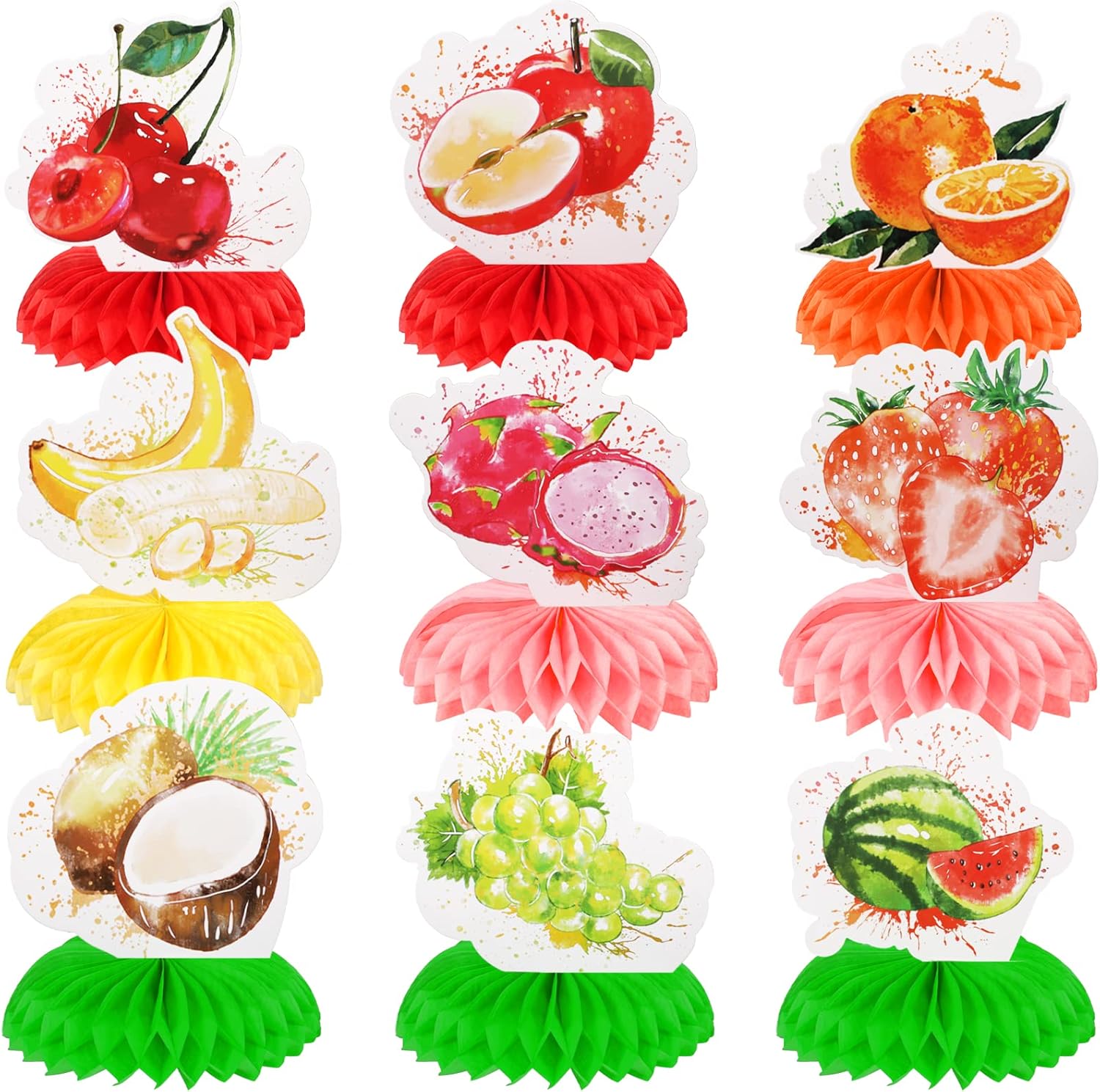 Amazon.com: HOWAF 9pcs Twotti Fruit Honeycomb Centerpieces, Fruit ...