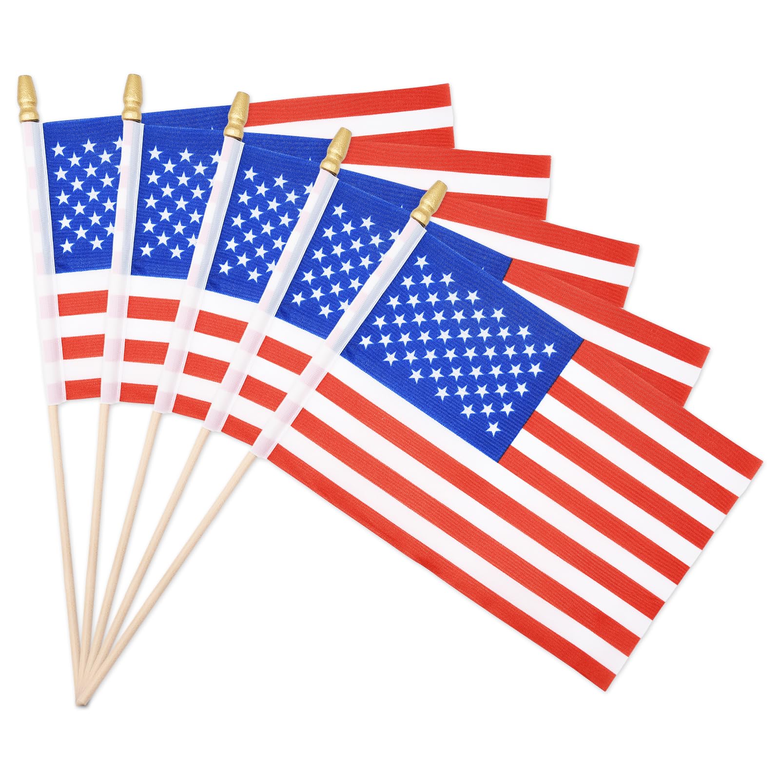 Snapklik.com : 20 Pack Small USA American Flag Stick 5 X 8 - Mini ...