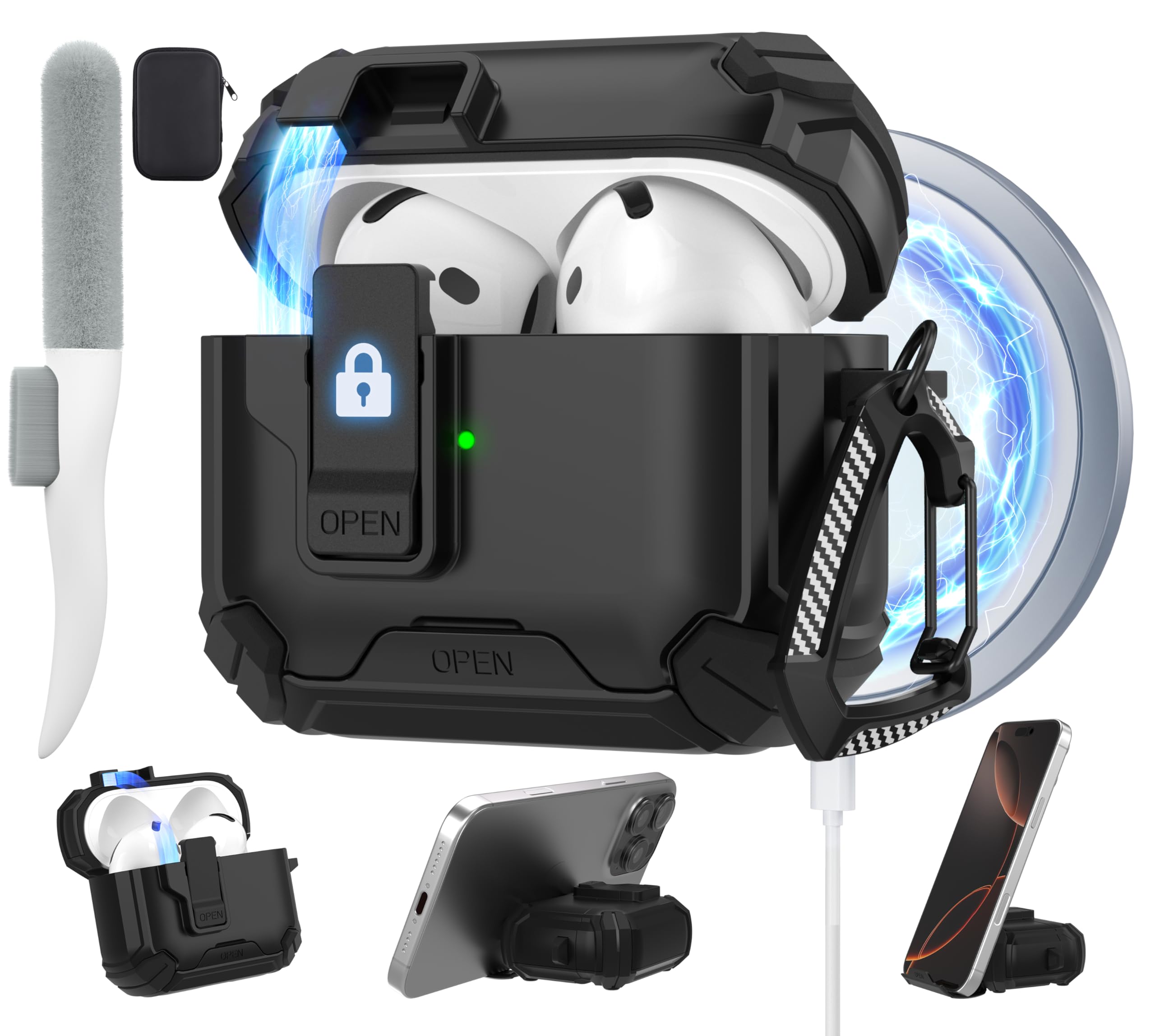 Amazon.com: Maxjoy for AirPods 4 Case Cover 2024, AirPods 4th ...