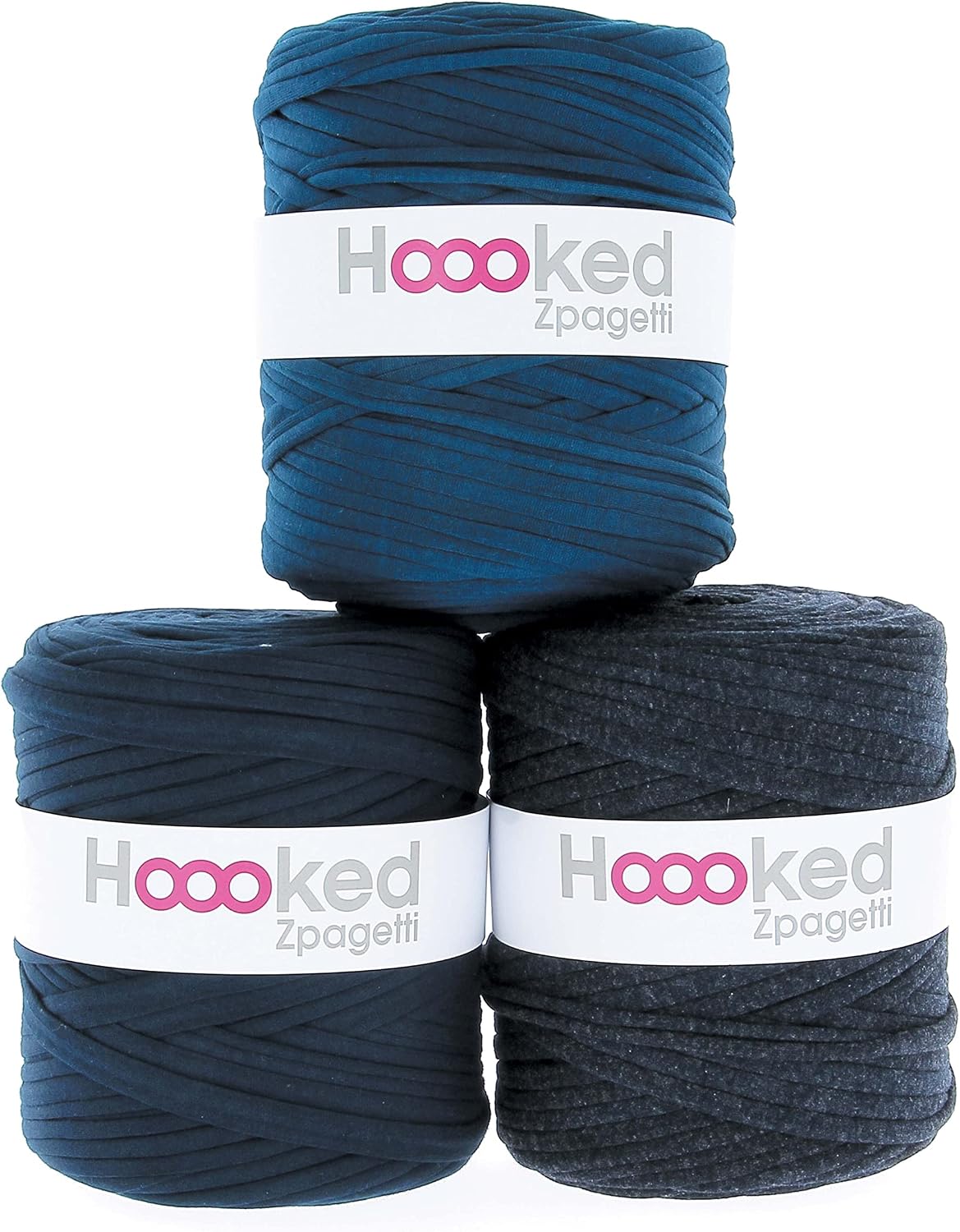 Amazon.com: Hoooked Zpagetti Yarn-Sailor Blue - Dark Blue Shades