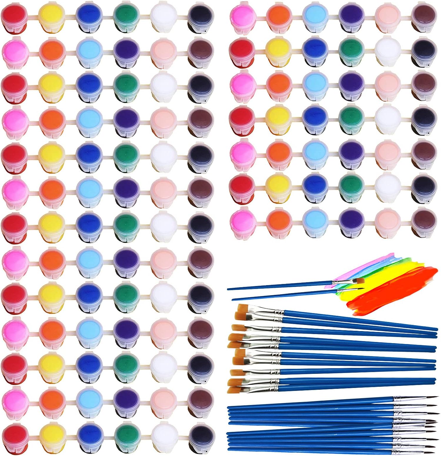Amazon.com: 285Pcs Complete Paint Set for Kids - 12 Colors of Fine ...
