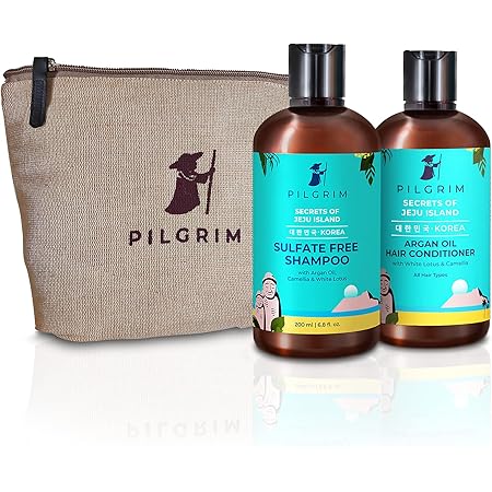 Buy Pilgrim Anti-Frizz Hair Care Set with Sulphate Free Shampoo 200ml ...