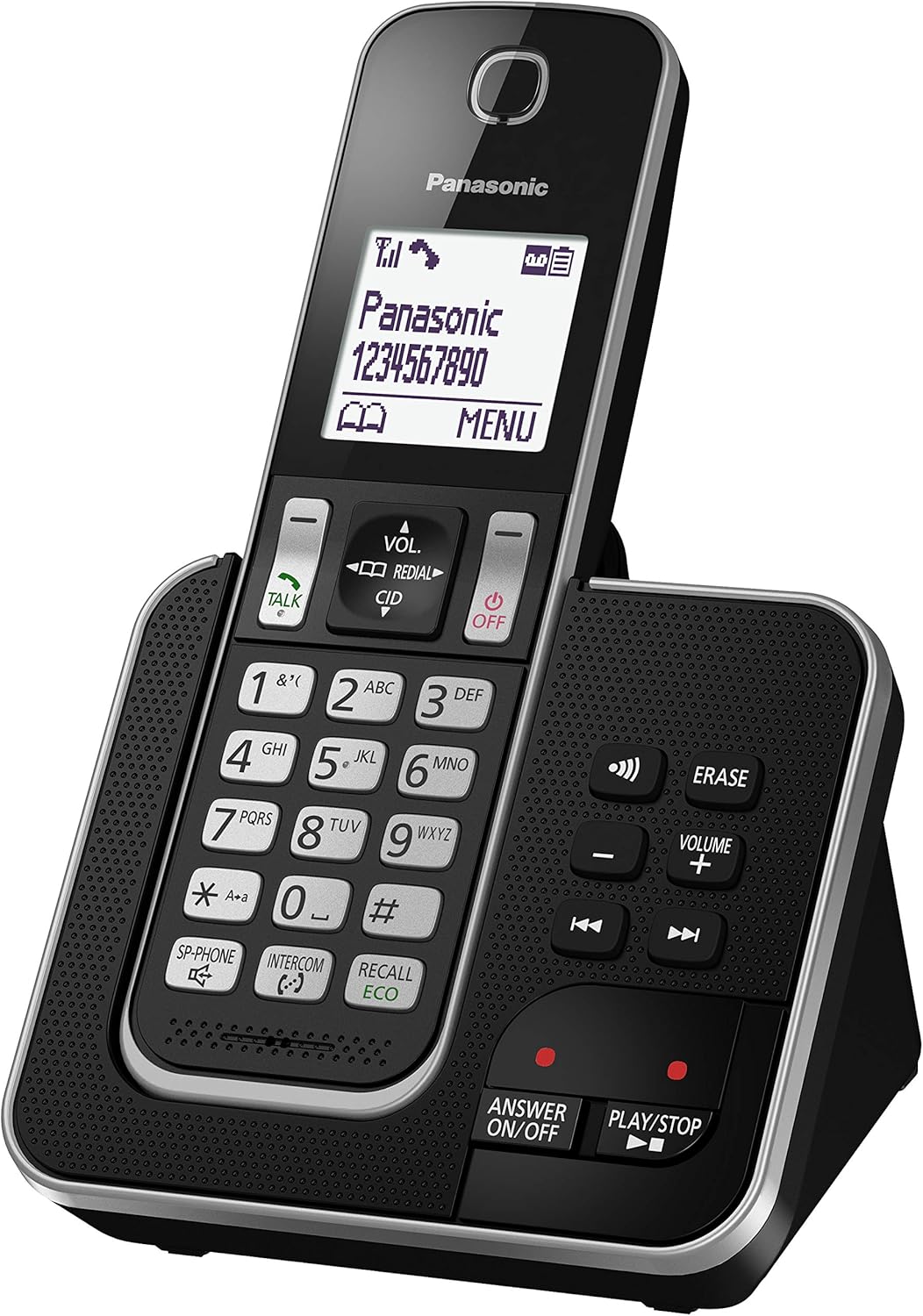 Panasonic DECT Digital Cordless Phone with Answering Machine and 1 ...