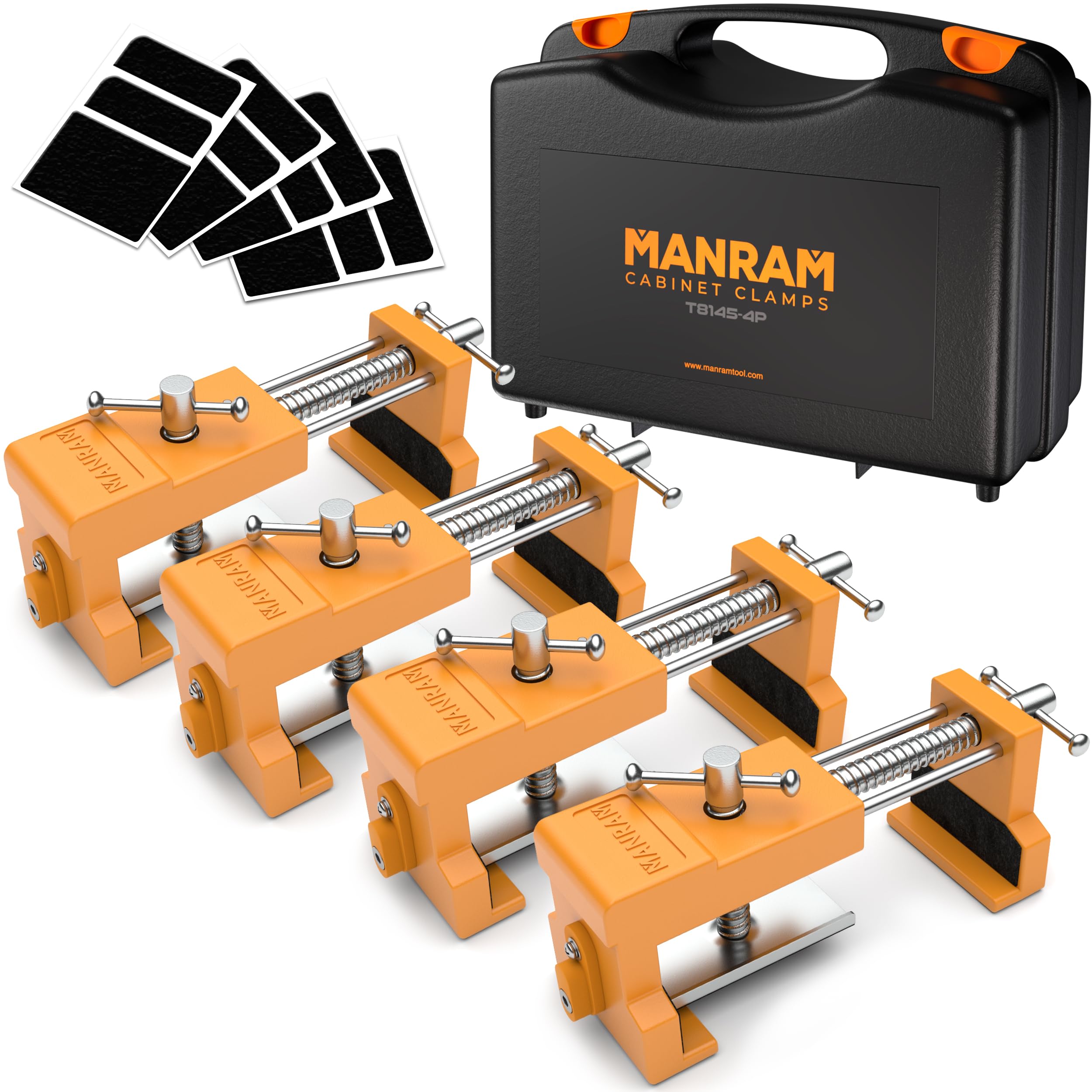 Cabinet Clamps 4 Pack - Protective Case Included - Claw Clamps for ...