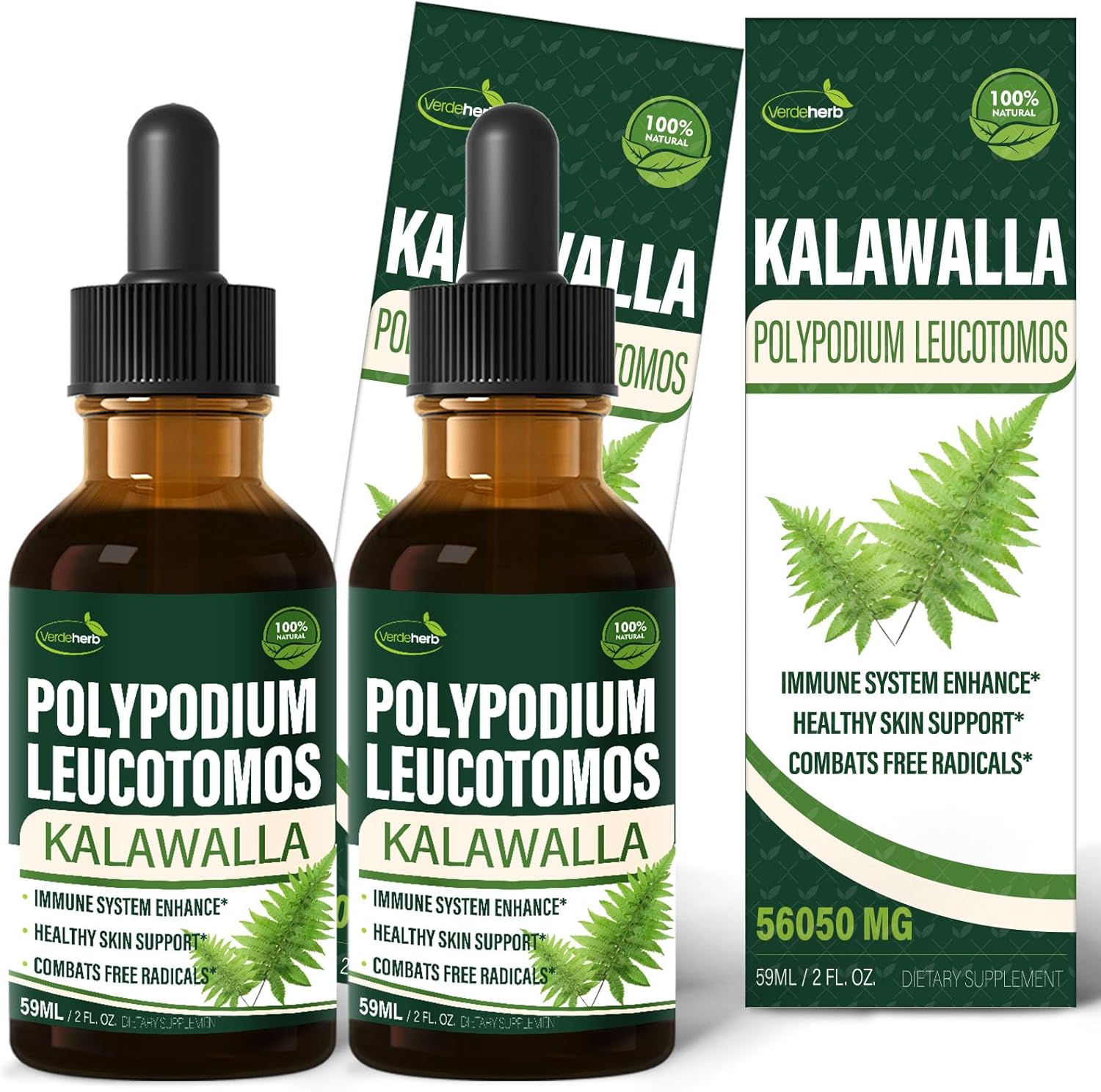 Amazon.com: Verdeherb Polypodium leucotomos Immune Support Drops ...