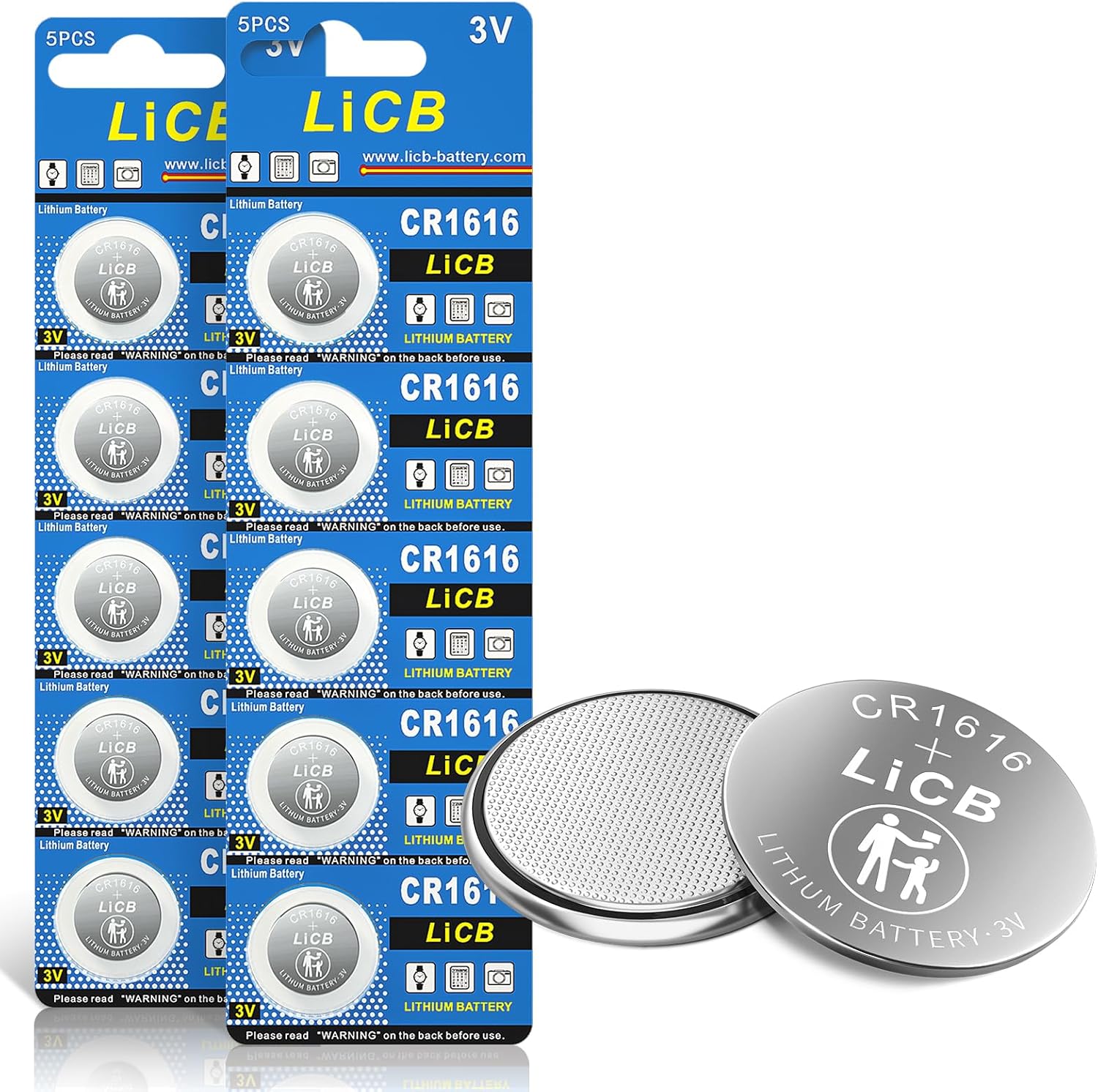Amazon.com: LiCB 10 Pack CR1616 3V Lithium Battery CR 1616 : Health ...