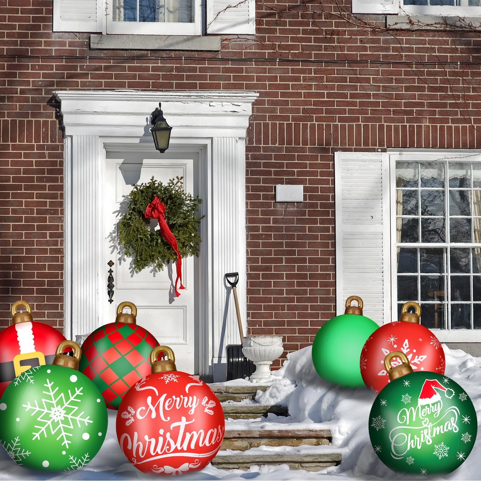 Snapklik.com : Jetec 32 Inch Giant PVC Christmas Decorated Ball ...