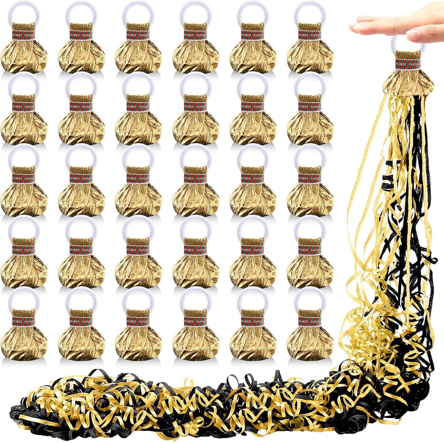 Amazon.com: WinnerWhy 30 Pcs Hand Throw Streamers Poppers Confetti ...