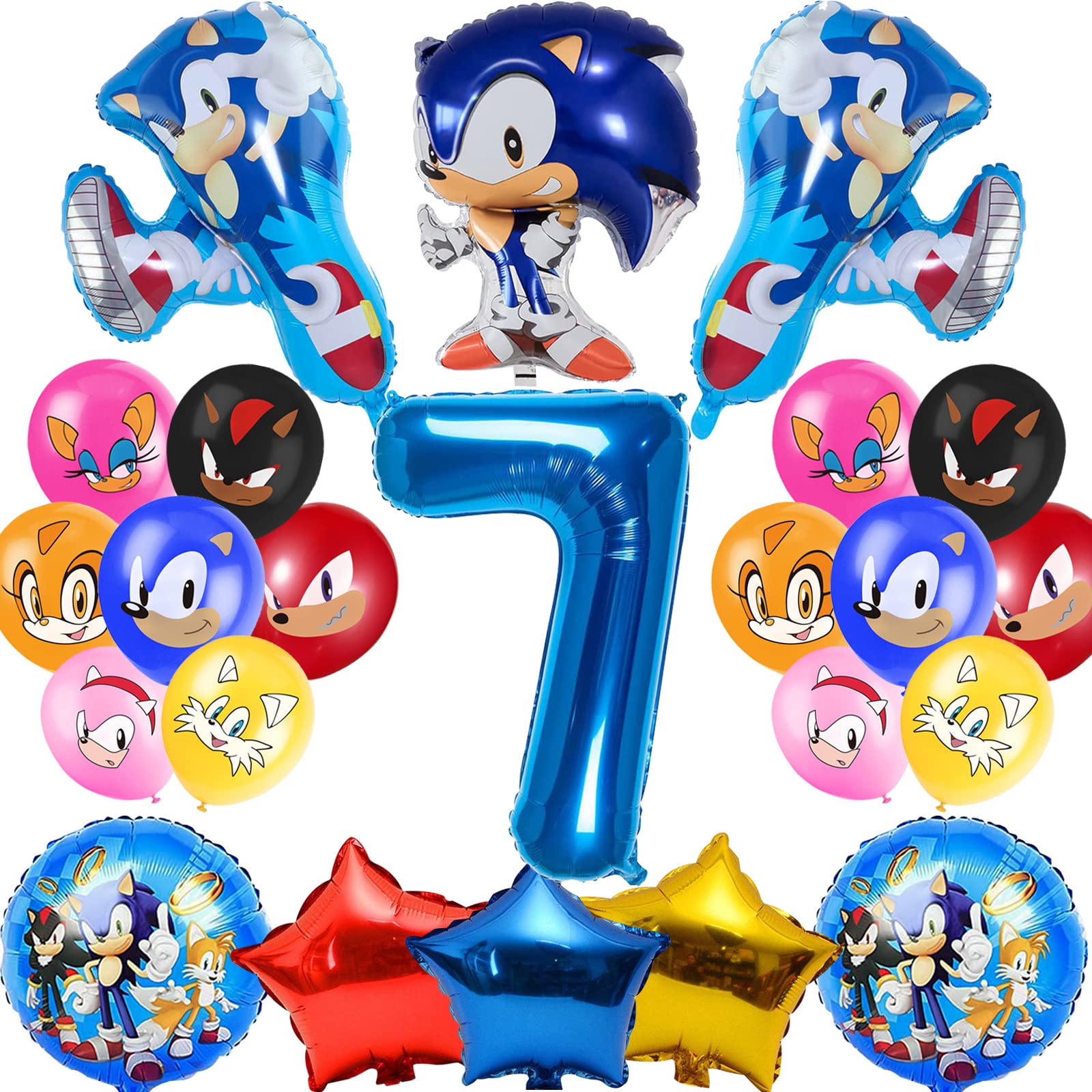 Buy Sonic Birthday Party Supplies, 23Pcs The Hedgehog Theme Party ...