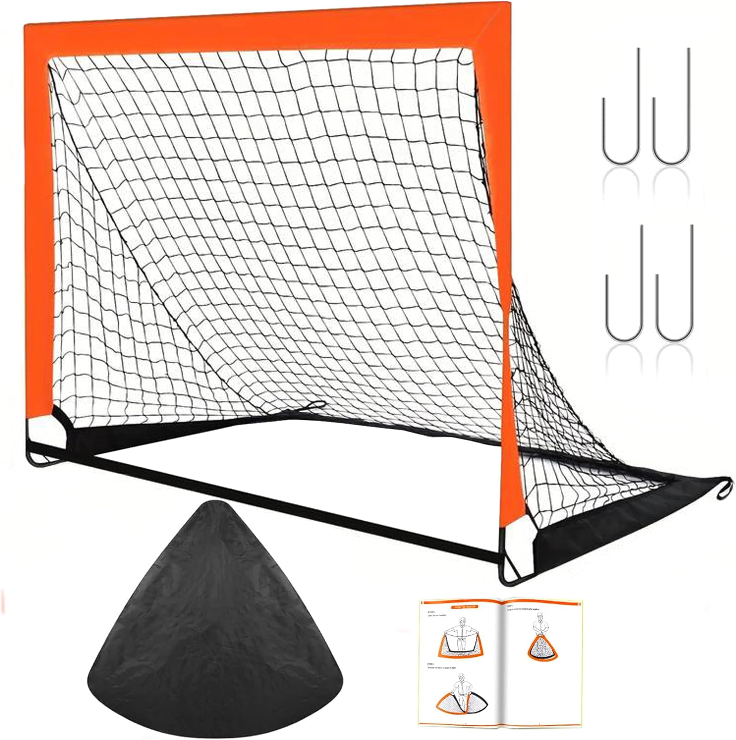 SKLZ Pro Mini Goal, Includes 5" Soft Ball, Easy to Assemble Frame ...
