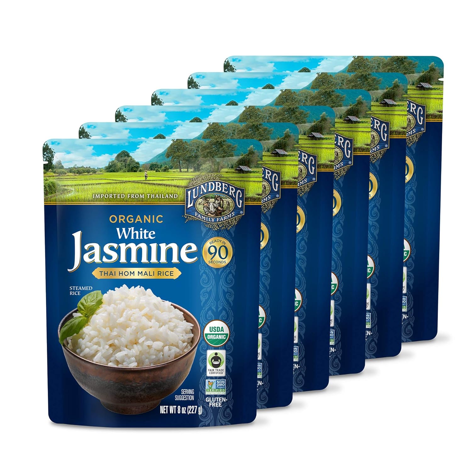 Amazon.com : Lundberg Family Farms - Organic White Jasmine Thai Hom ...