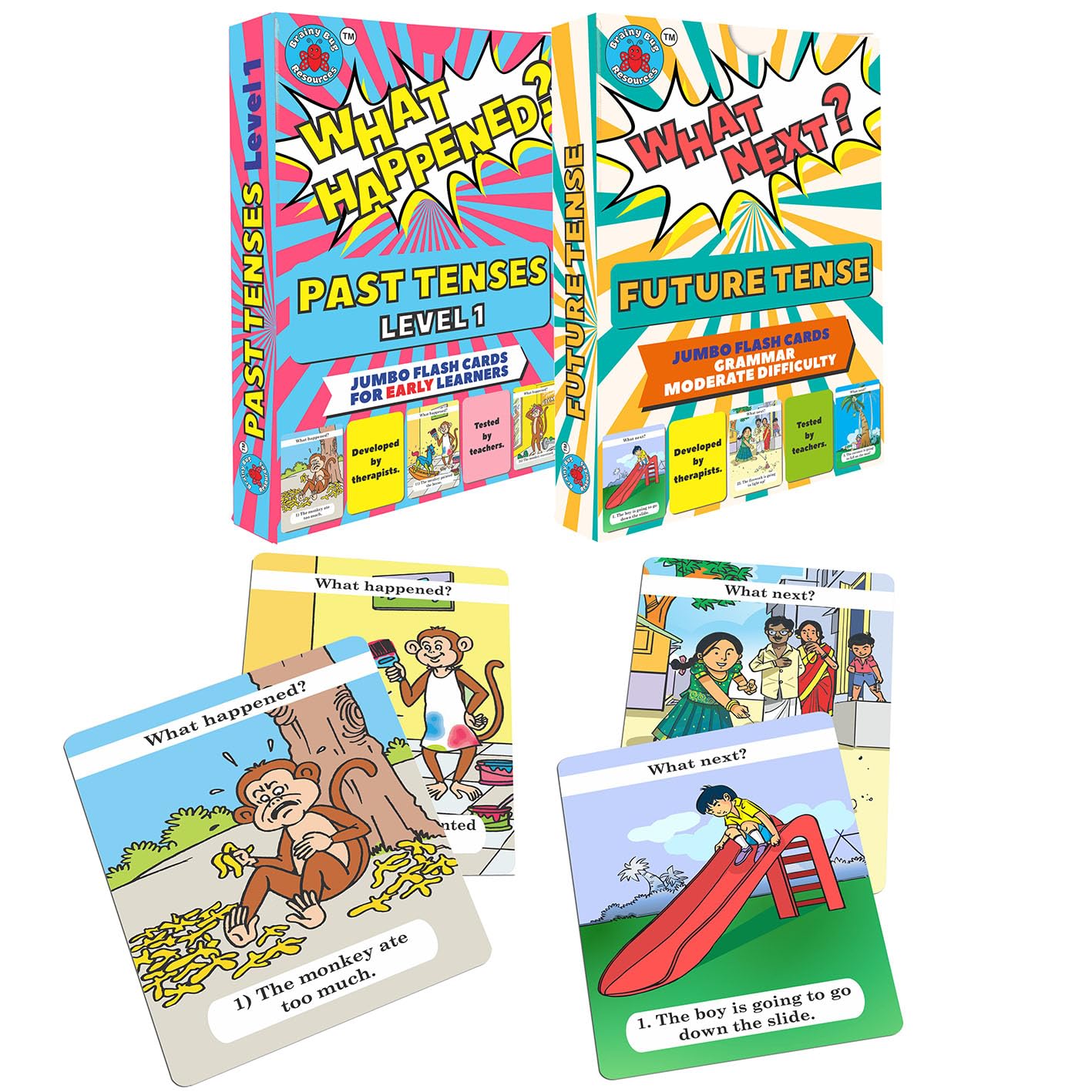 Buy Learn Past Tenses and Future Tenses for Action Words | 60 ...