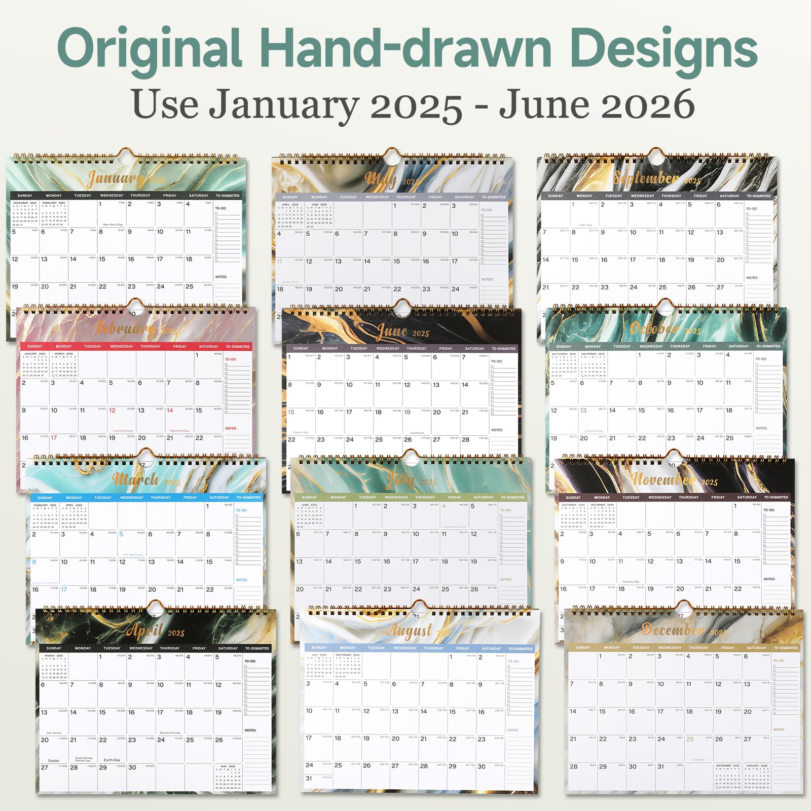 Snapklik.com : Lbylyhxc 2025-2026 Calendar - 18 Monthly Wall Calendar ...
