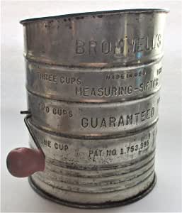 Amazon.com: Bromwell's 3 cup Measuring Sifter Vintage with Red Knob and ...