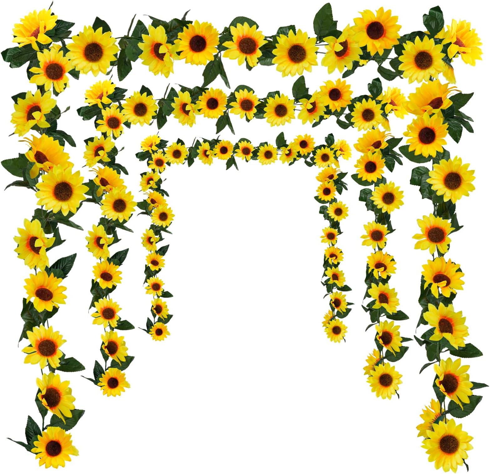 Amazon.com: 24 Pcs Artificial Sunflower Garland Decor 7.5ft Per Pcs ...