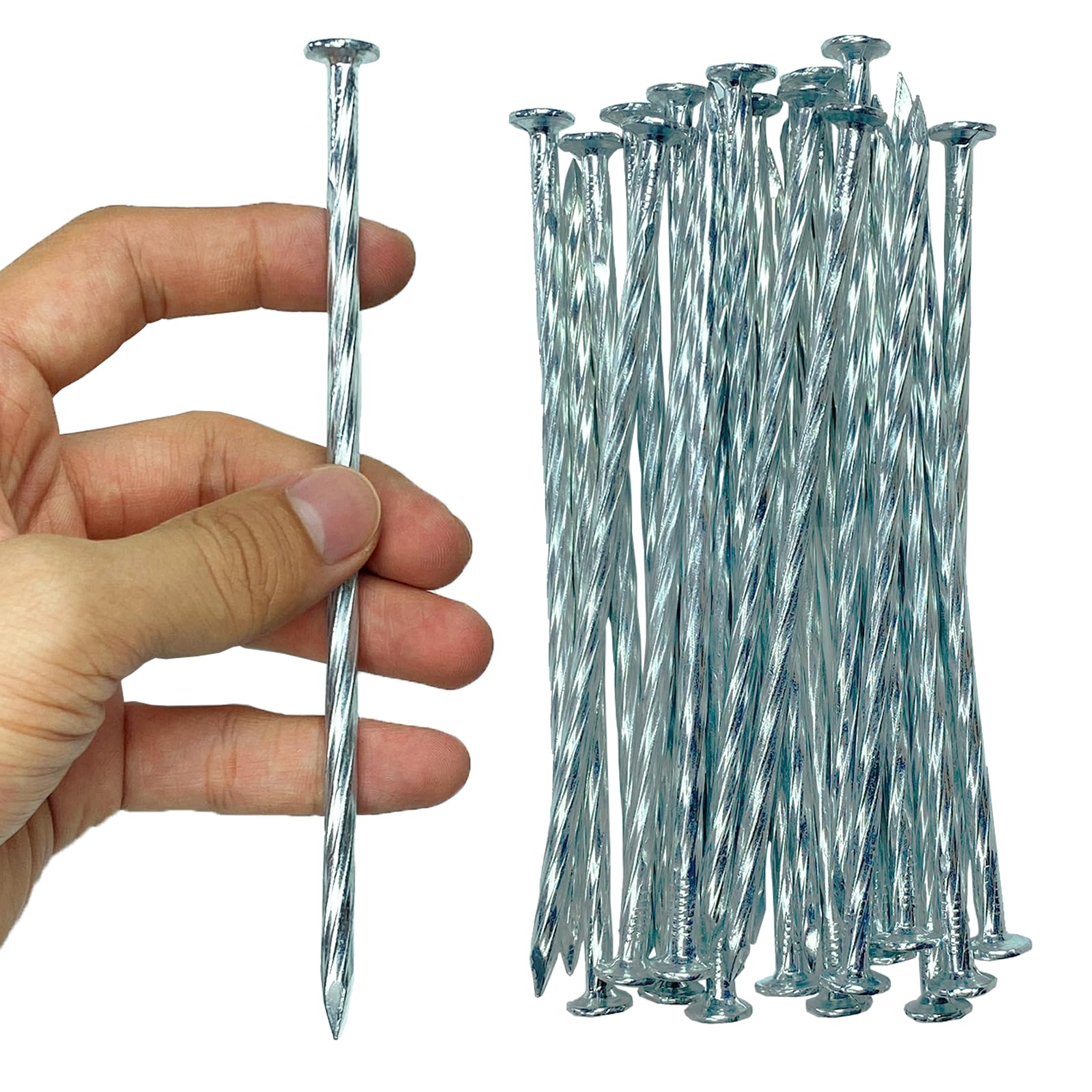 Amazon.com : Artificial Turf Stakes Galvanized Spiral Landscape Spikes ...