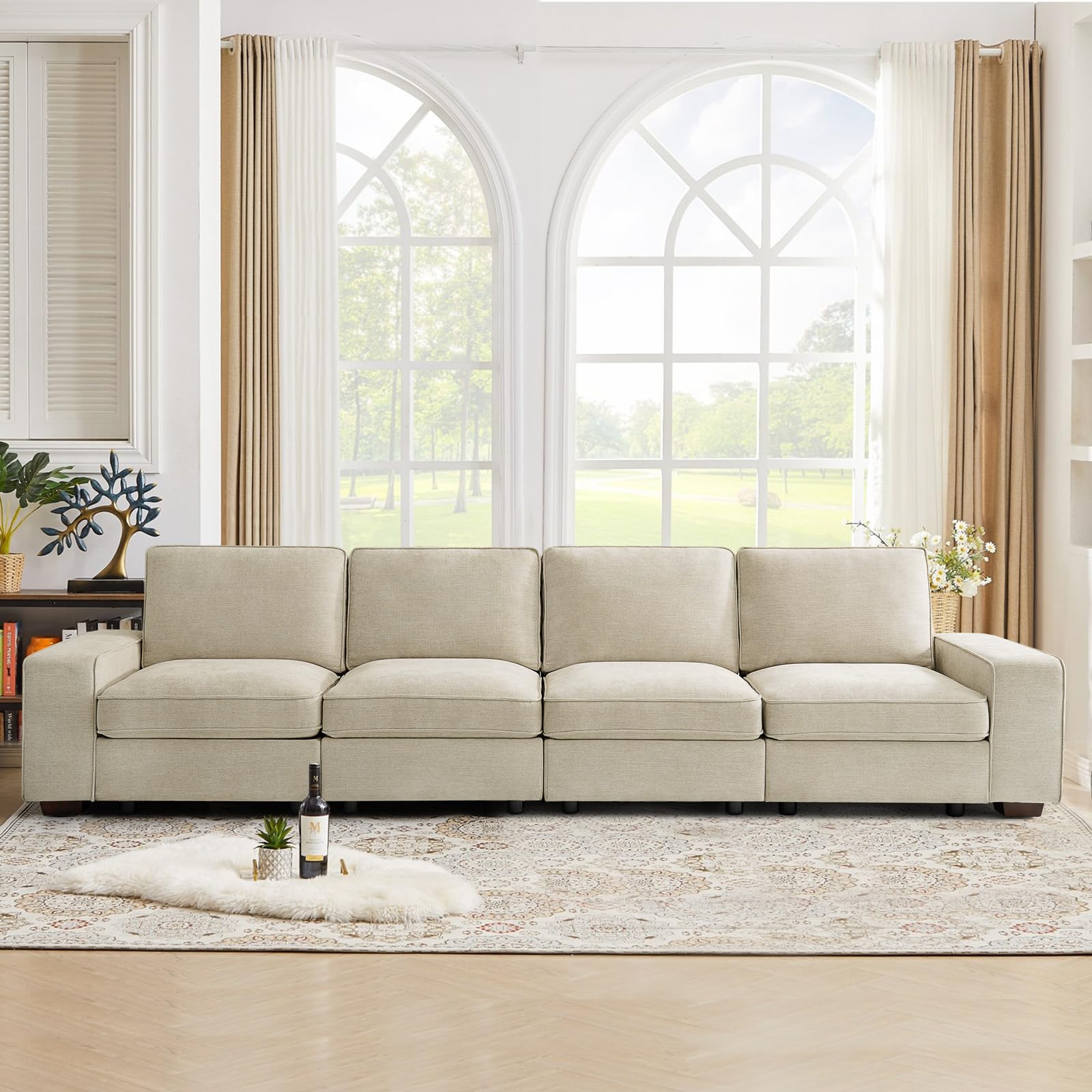 Amazon.com: KIMOLST 128in Modular Couch for Living Room, Deep Seat ...